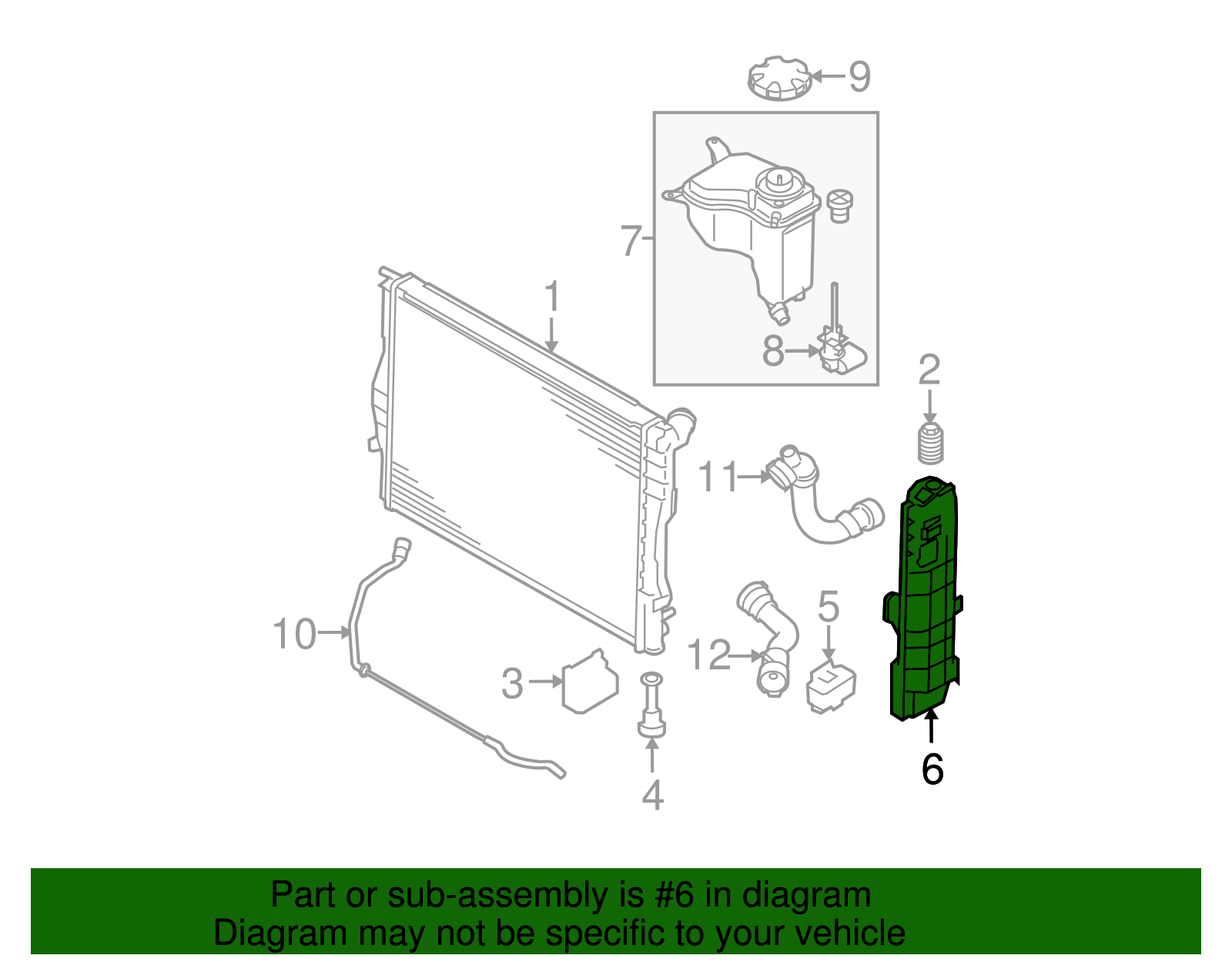 17-10-7-524-912 - Radiator Bracket - 2006-2016 BMW | Buy BMW Parts Now