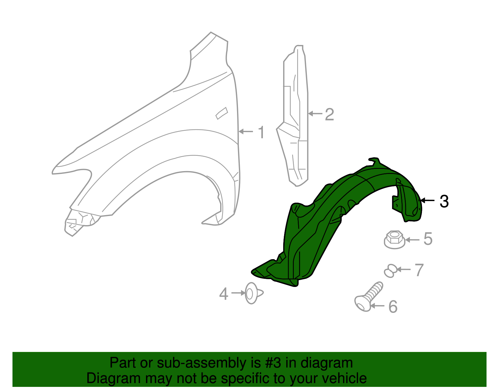 2010-2012 Hyundai Santa Fe Fender Liner 86820-0W200 | OEM Parts Online