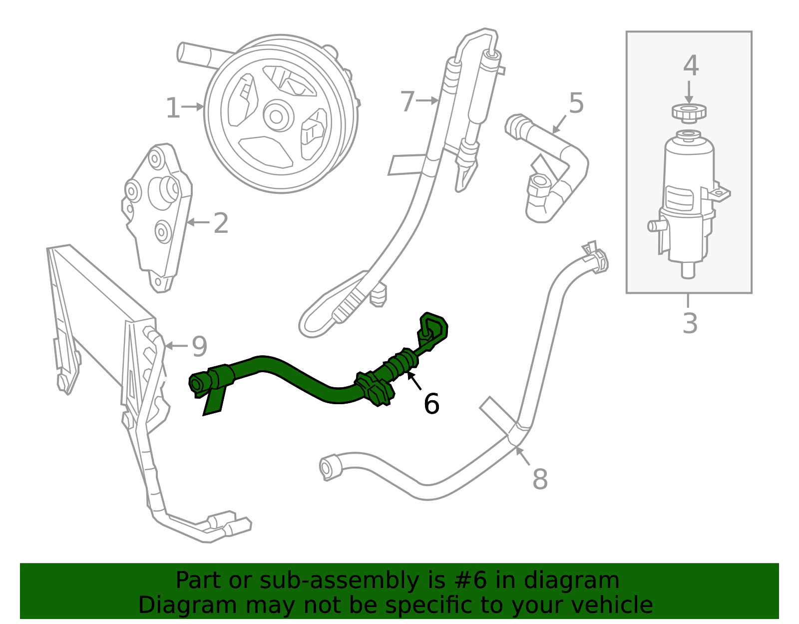 Power Steering Return Hose 68425538AB | Mopar Parts Canada