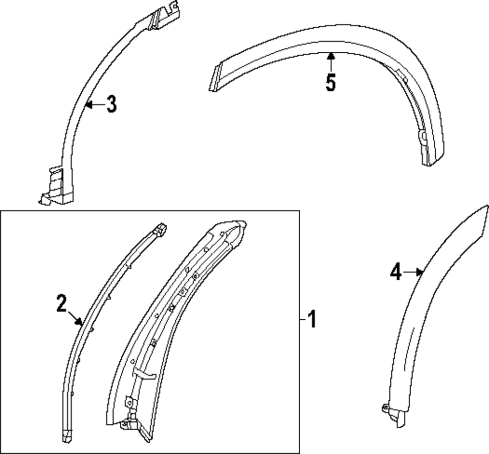 2025 Toyota Crown Signia Wheel Arch Molding 75062-30070 | Toyota Parts ...