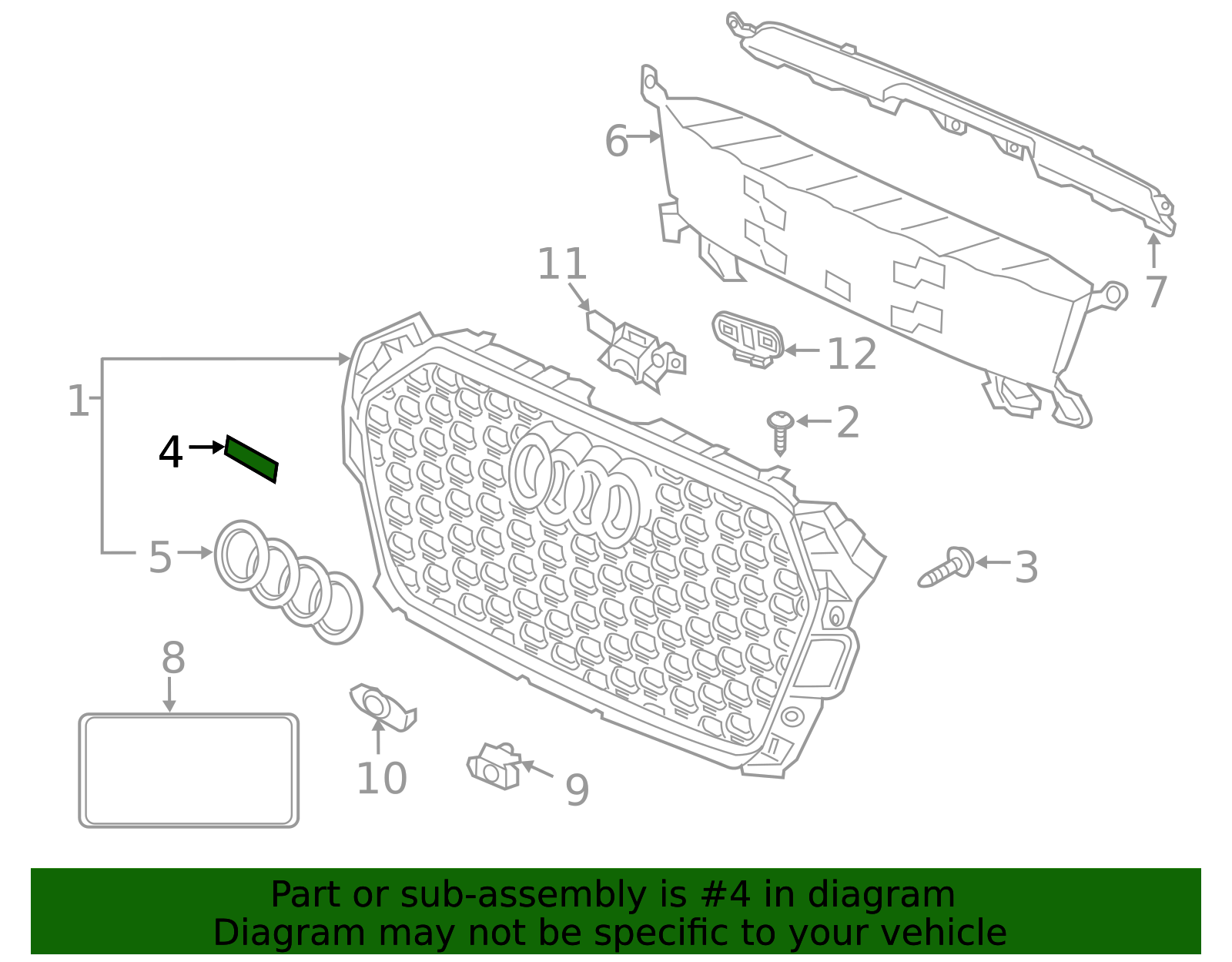 8W6-853-736-C-T94 - Nameplate 2018-2019 Audi | Audi OEM Parts Guy
