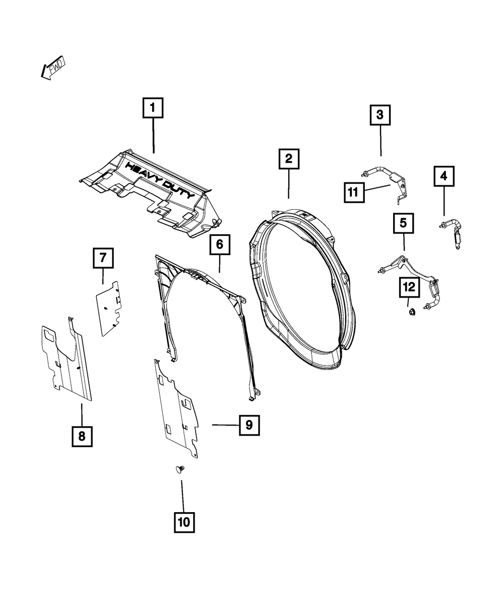 52014732AD - Fan Shroud 2013-2018 Ram | The Official Mopar eStore