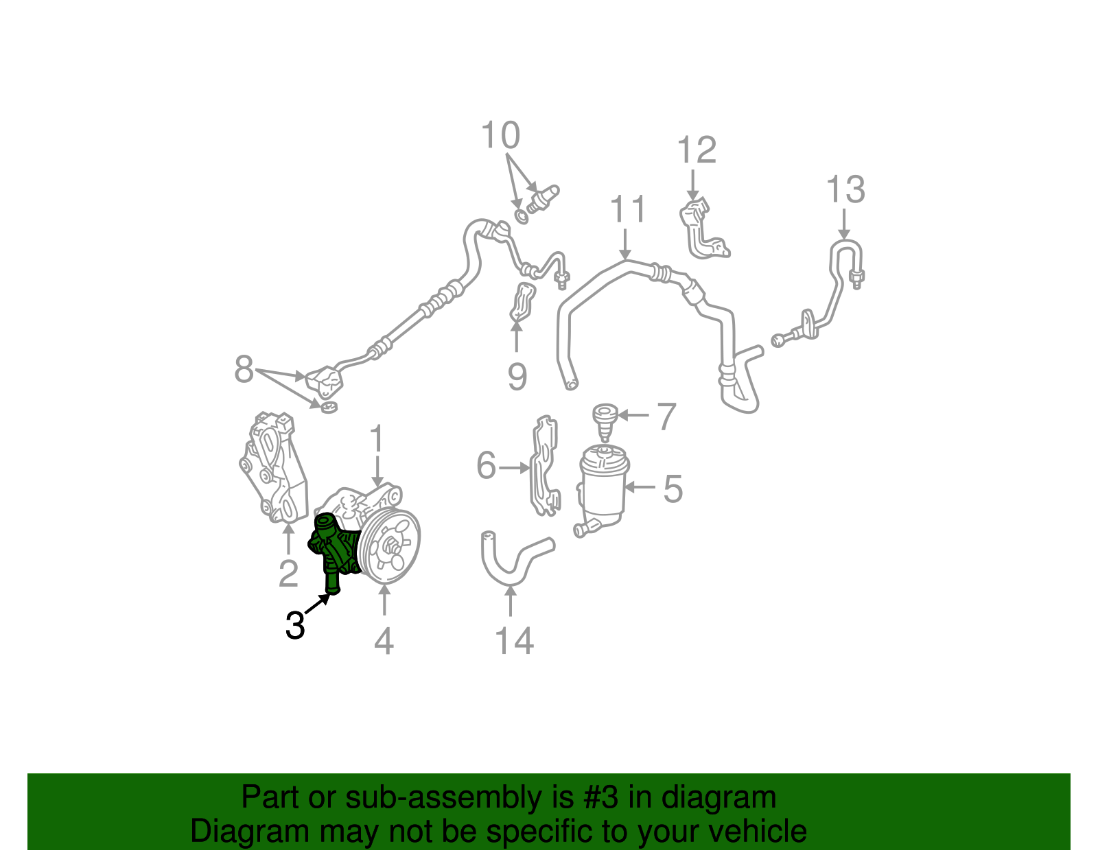 OEM 2001-2005 Honda Civic Power Steering Pump Joint 56123-PLA-003 ...