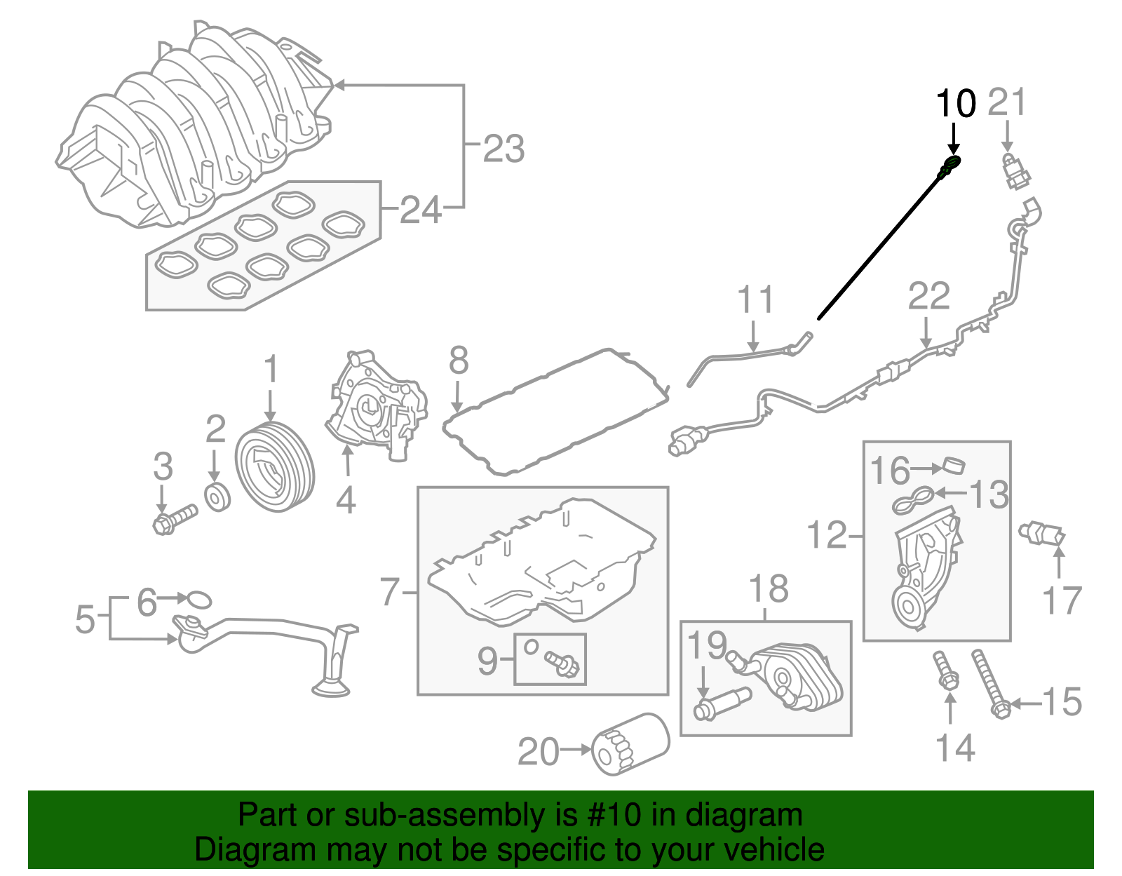 FL3Z-6750-D - fl3z-6750-d 2014 2015 2016 2017 Ford F150 Oil Level ...