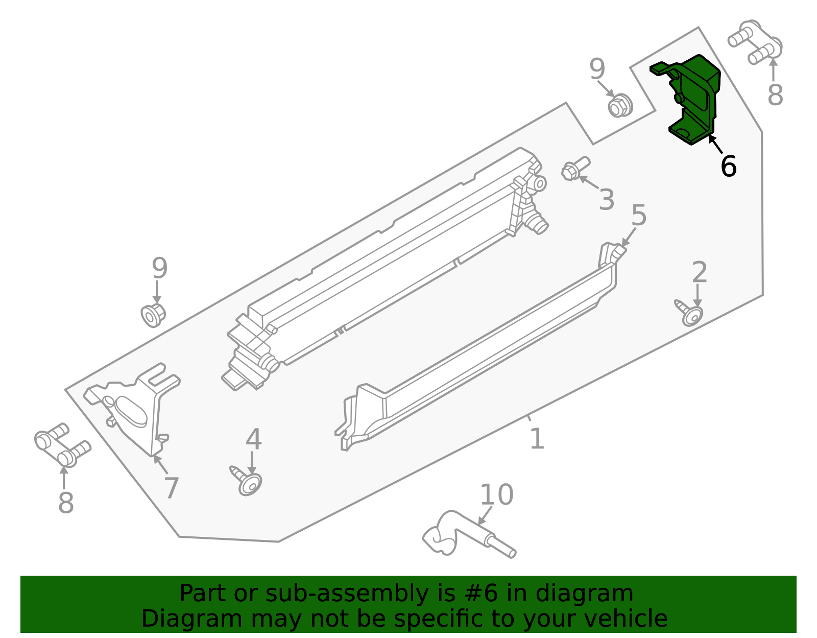 lc3z8a193b - Ford Auxiliary Radiator Support Bracket 2020-2025 Ford ...