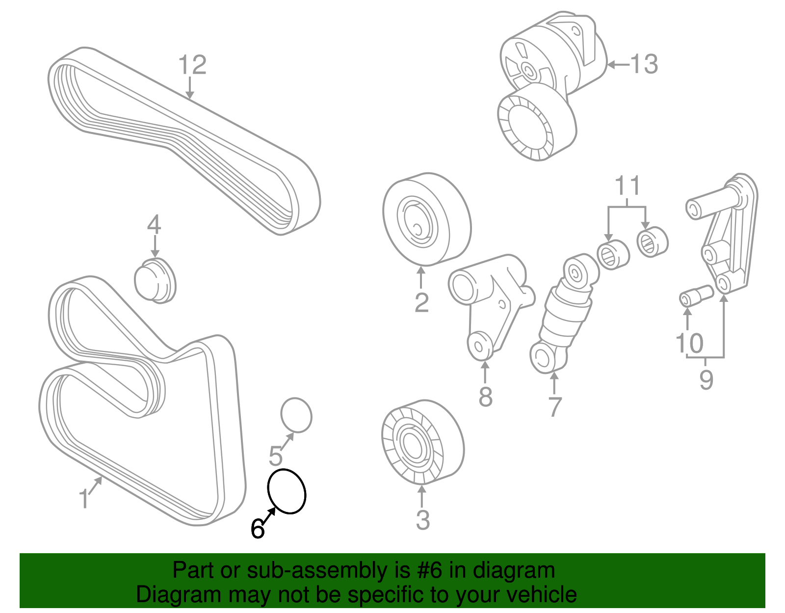 11-28-1-727-159 - Tension Pulley Cap 1994-2008 BMW | BMWPartsDirect.com