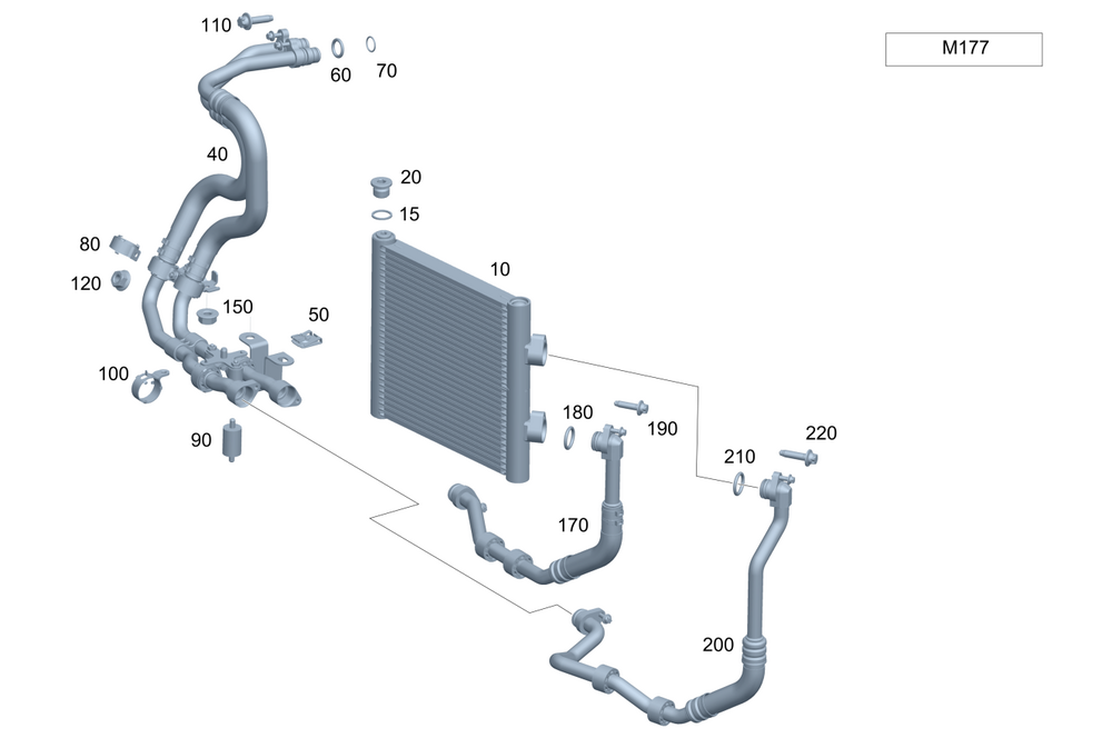 2021-2026 Mercedes-Benz Oil Cooler Line 167-501-90-00 | Benz Parts Online