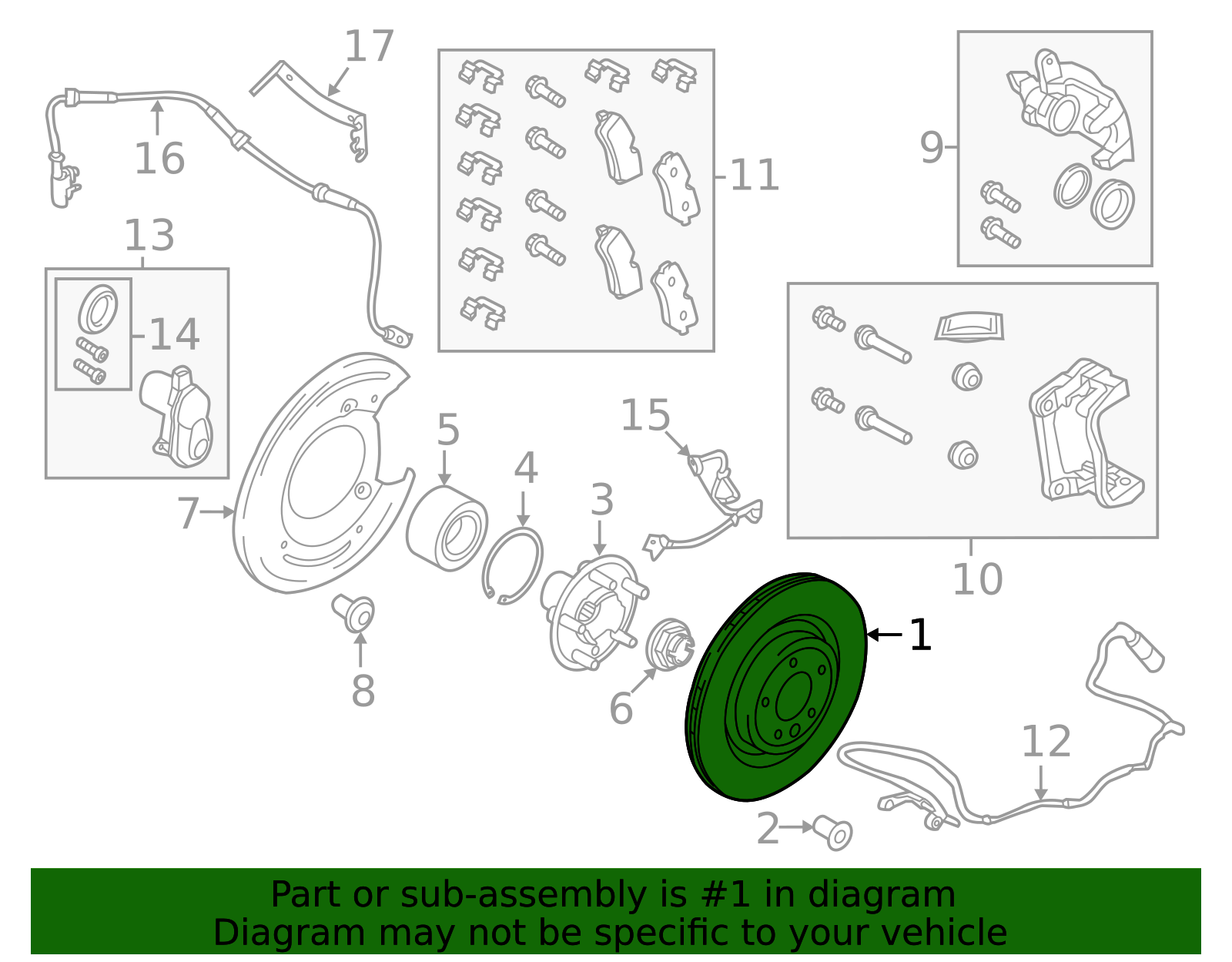 2015-2025 Land Rover Disc Brake Rotor LR161899 | OEM Parts Online