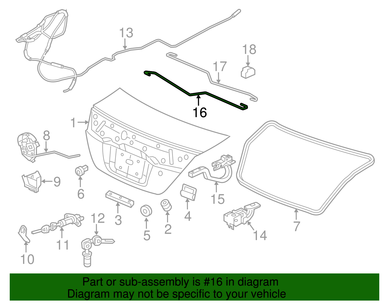 74871-TS9-A00 - 2012-2013 Honda Civic - Spg R Trunk Open | Honda Parts ...