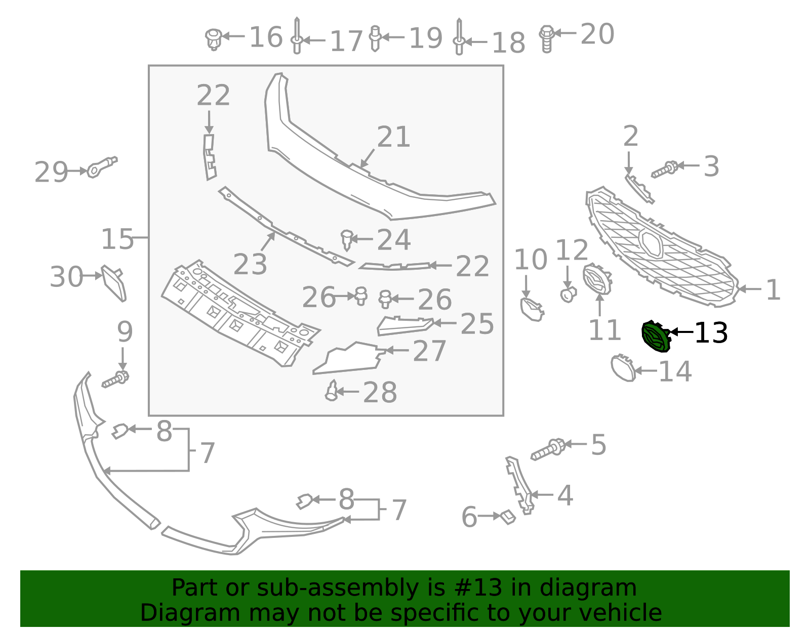 BCKB-50-721A - Bracket(C) Grille | Mazda Parts Factor