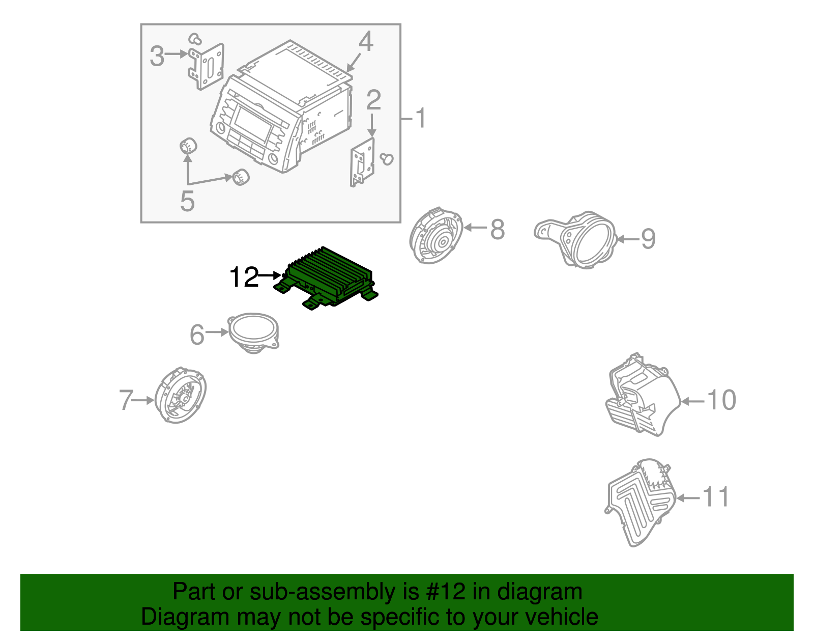 96370-1UAA0 - Amplifier 2014-2015 Kia Sorento | Kia.Parts Store
