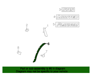 Genuine Toyota Molding part# 75850-0C010 for 2008-2022 Toyota Sequoia ...