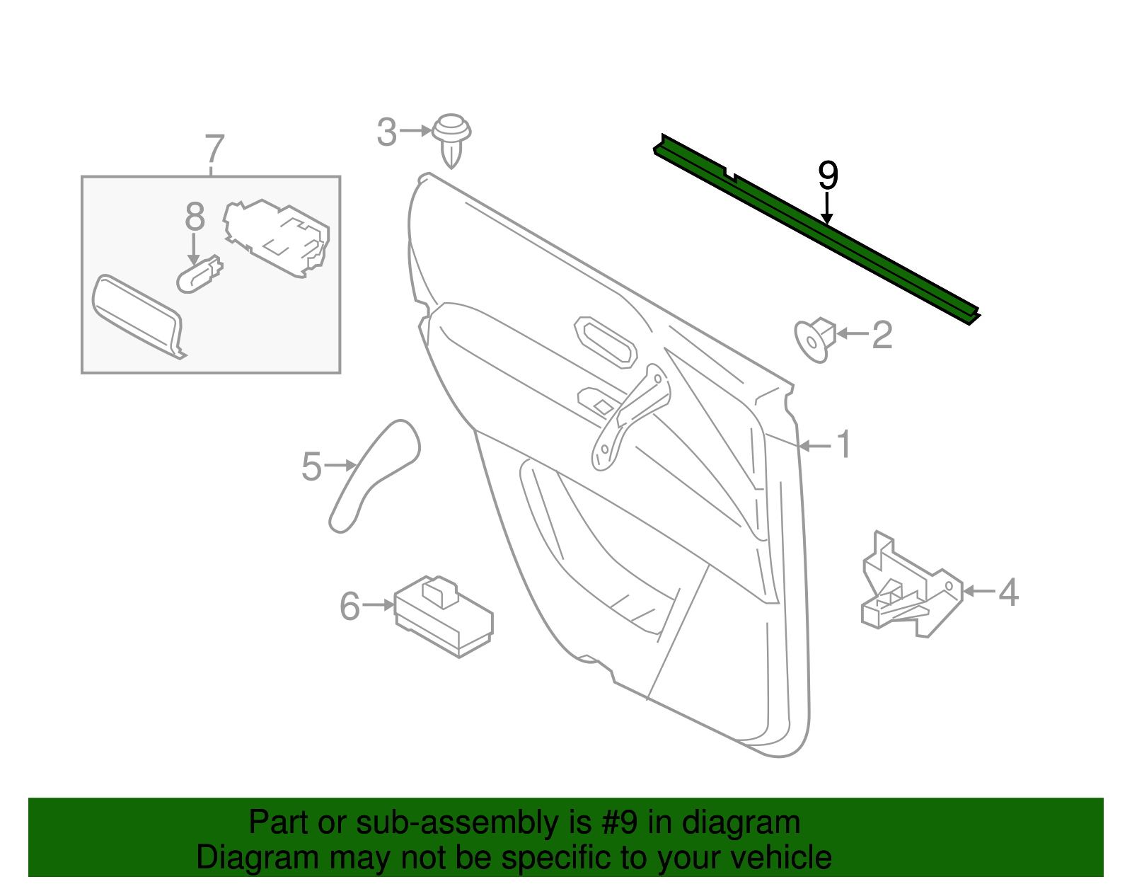 2017-2024 Nissan Armada Belt Weather-Strip 82835-1LA0A | Team Nissan Inc.
