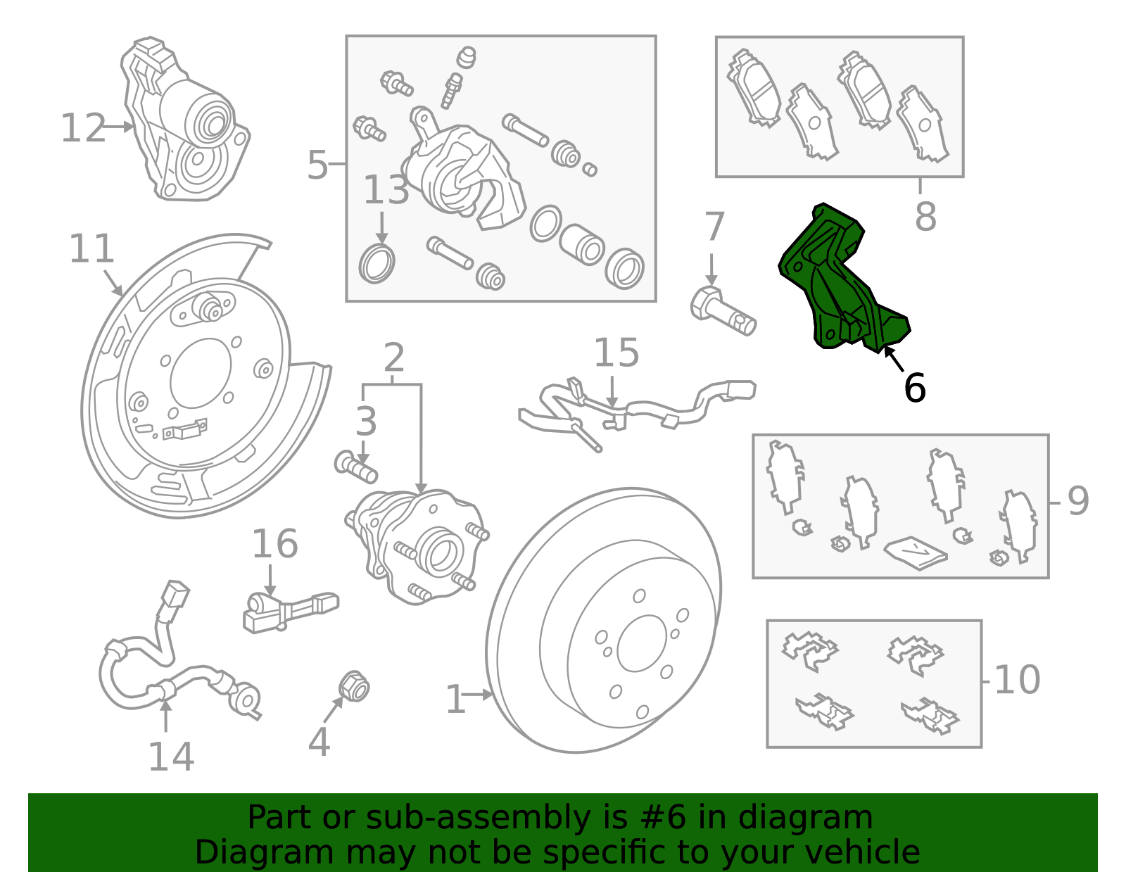 2021-2025 Toyota Sienna Disc Brake Caliper Bracket 47821-08020 | Toyota ...