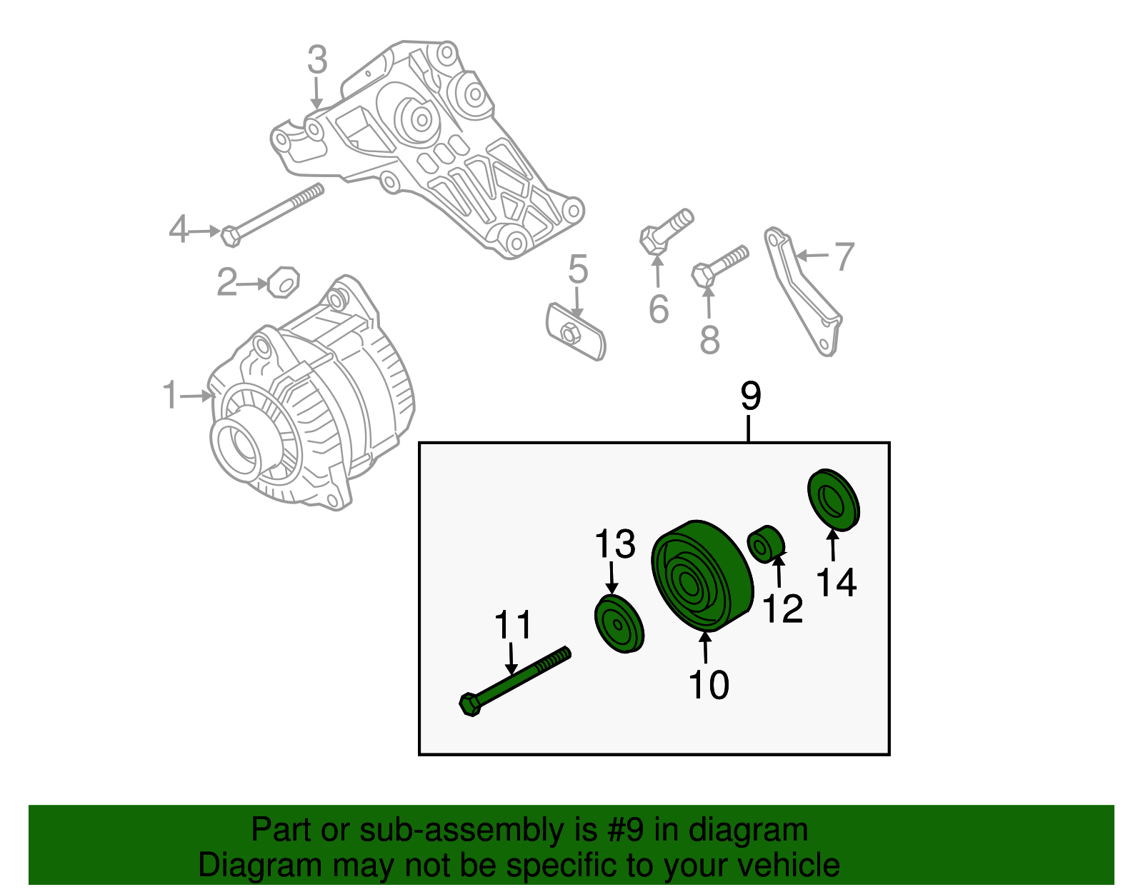 2004-2017 Nissan Idler Pulley 11925-7S00B | Nissan Genuine Parts Now