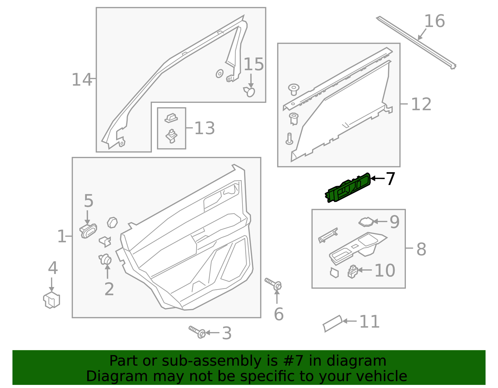 Interior Handle - Factory Grip and Function LB5Z-7822601-CB ...