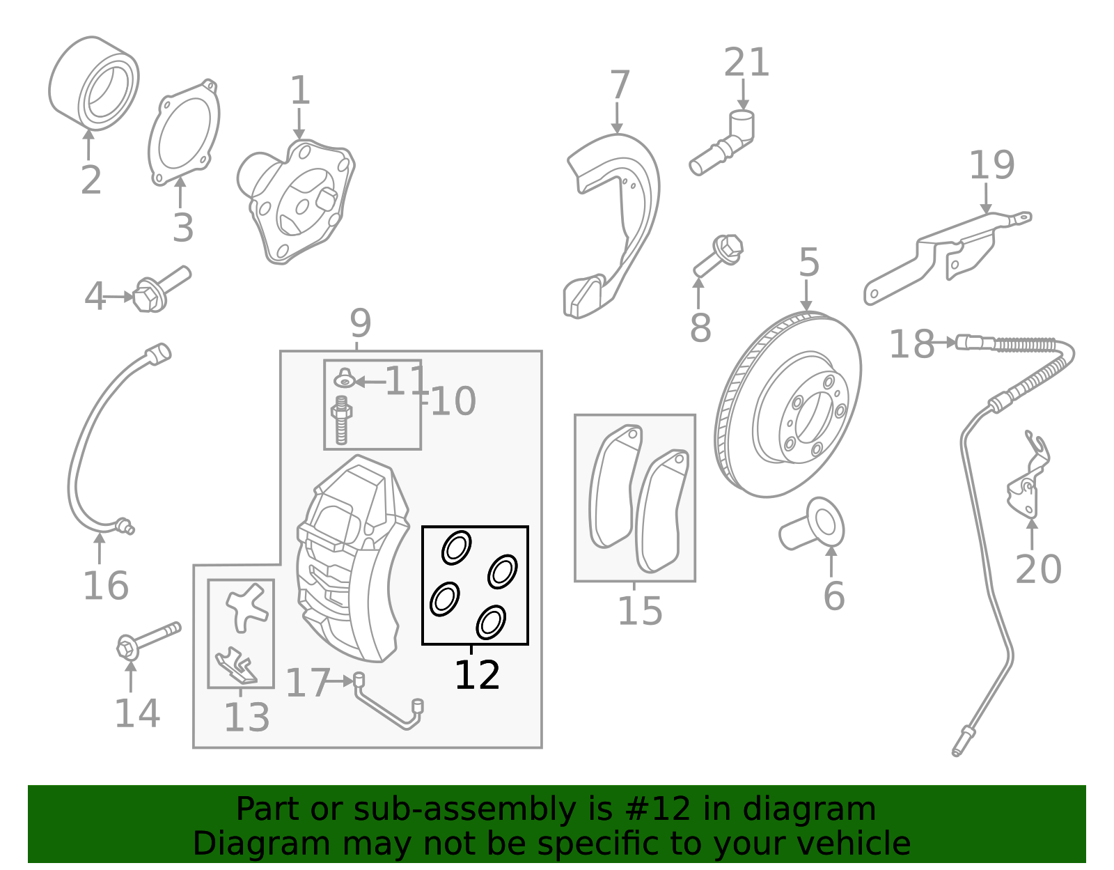 7L6-698-471-D - 2022-2024 Audi e-tron GT - Caliper Assembly Repair Kit ...