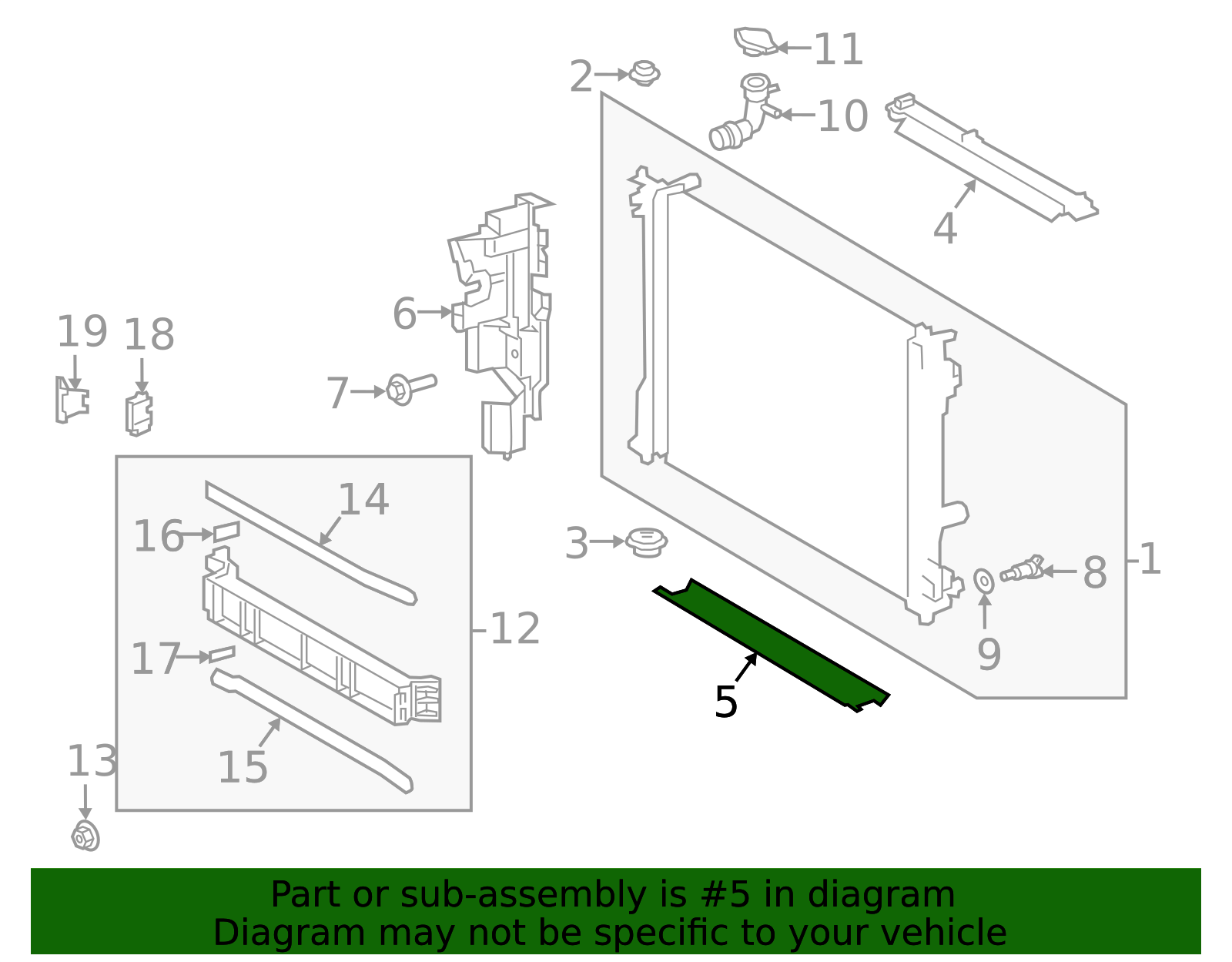 Genuine Official Toyota Radiator Support Air Deflector part# 16592 ...