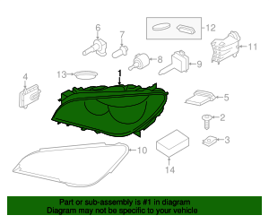 63-11-7-348-511 - Composite Headlamp - 2013-2015 BMW | Buy BMW Parts Now