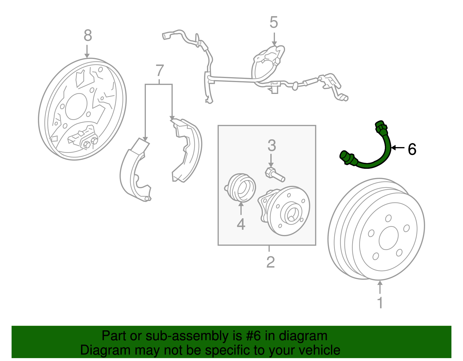 OEM 2009-2013 Toyota Corolla Brake Hose Part # 90947-A2029 | Modern ...