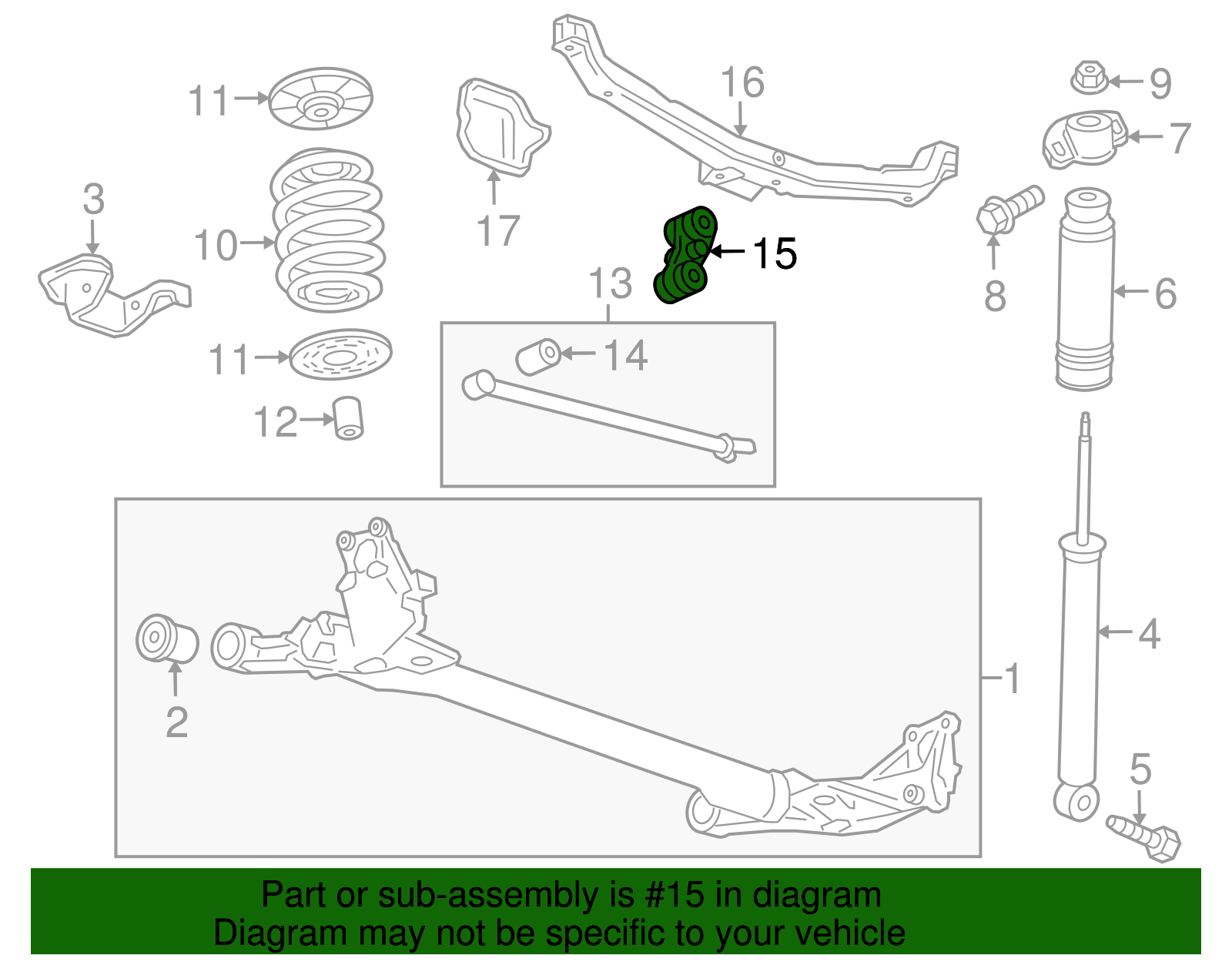 2011-2023 GM Suspension Stabilizer Bar Link 13332257 | Auto Parts Express