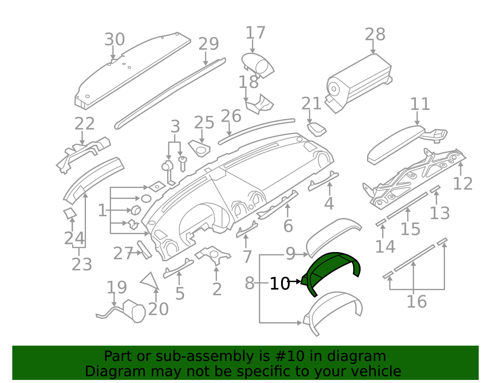 987-552-989-04-9V6 - 2006-2012 Porsche Cayman - Cluster Lid 2006-2012 ...