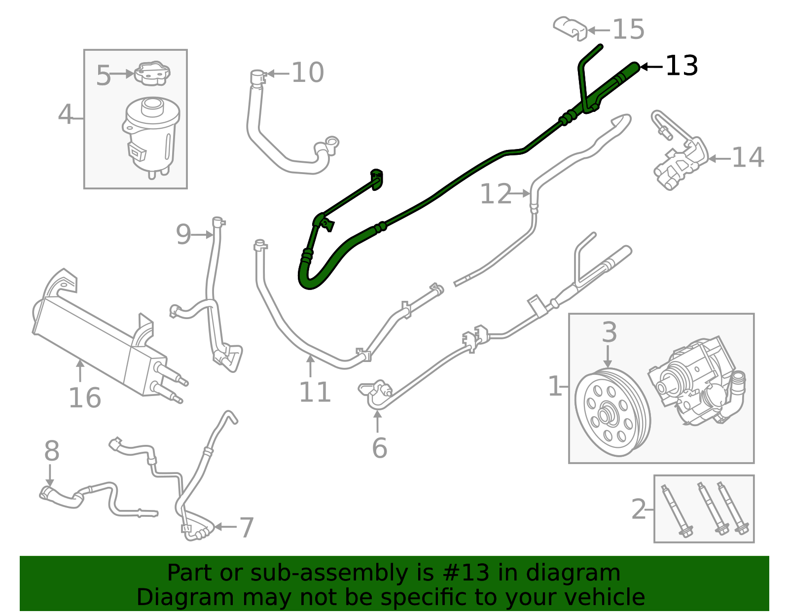 2021-2025 Ford Power Steering Pressure Hose PC3Z-3A717-A | OEM Parts Online