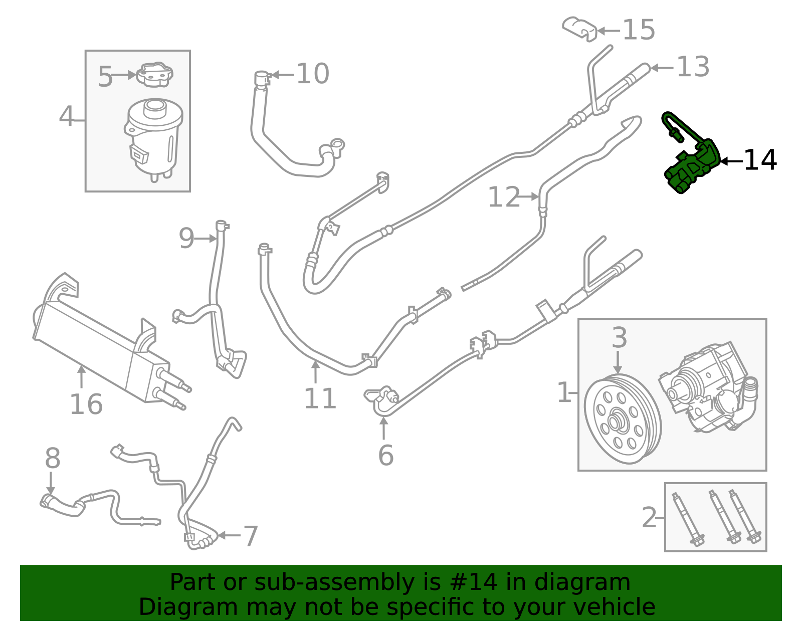 2017-2025 Ford Power Steering Pressure Line Bracket HC3Z-3N999-D | Blue ...