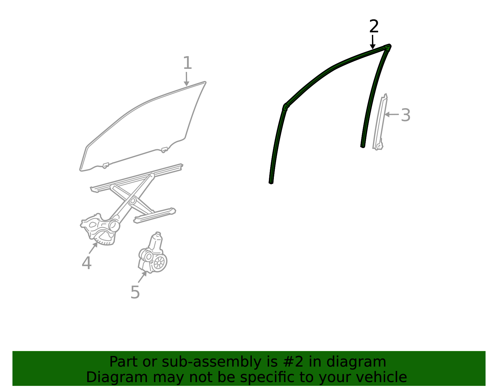 2010-2024 Toyota 4Runner Glass Run Window Weather Strip, Toyota 4Runner ...