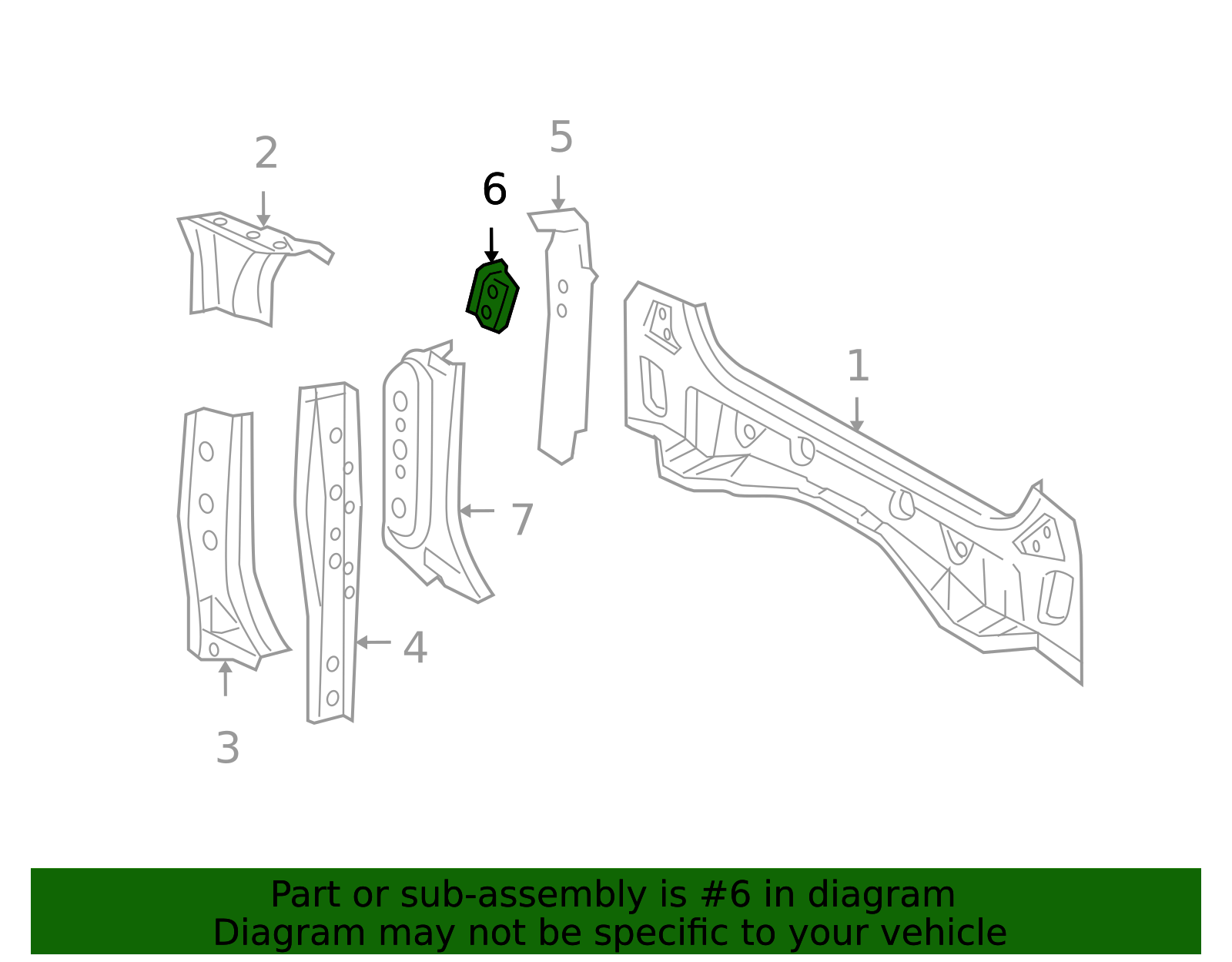 2004-2006 Scion xB Rear Extension Reinforced Plate 61746-52020 | MotorMotor