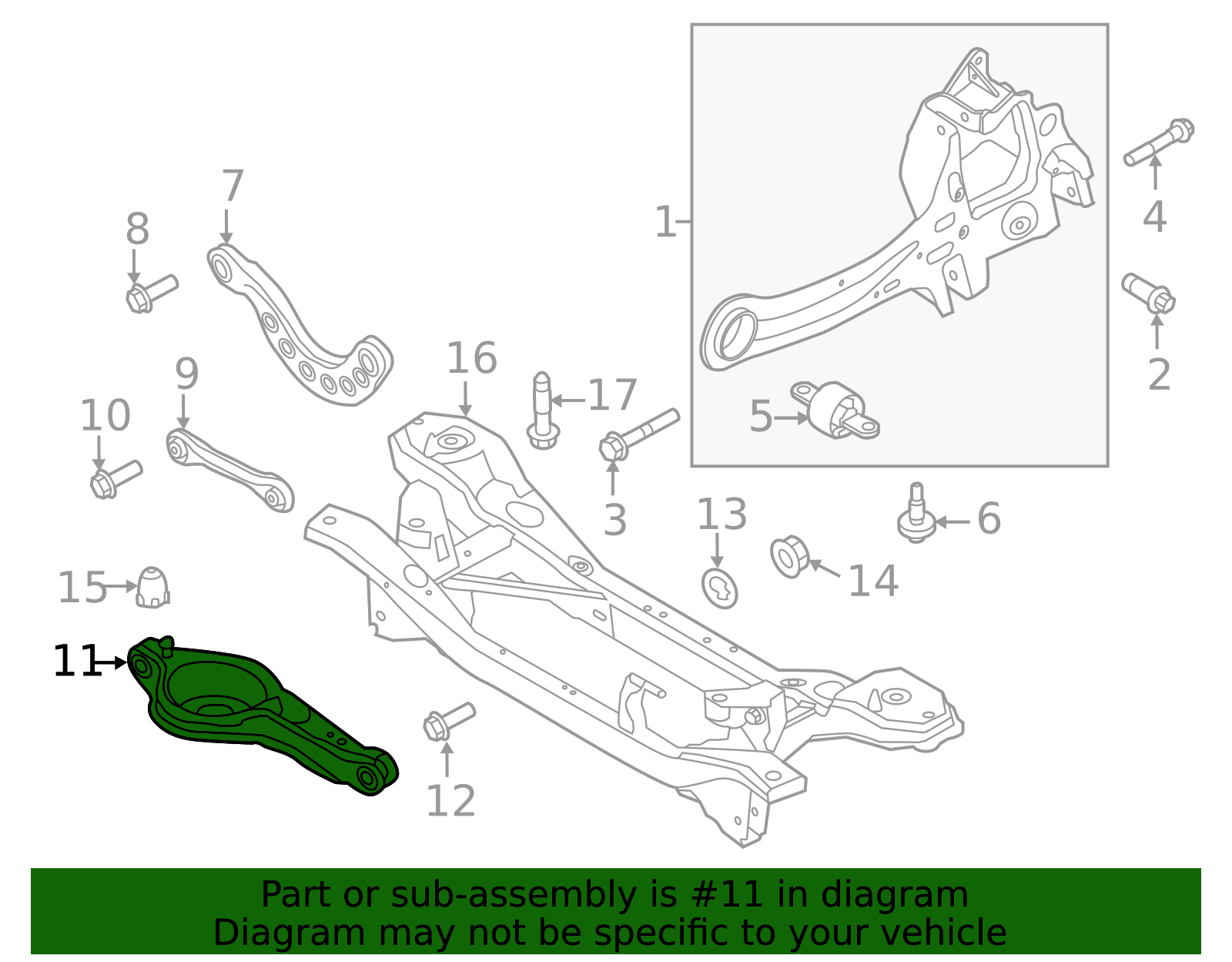 2012-2018 Ford Focus Lower Control Arm BV6Z-5500-C | Awesome Parts Ford
