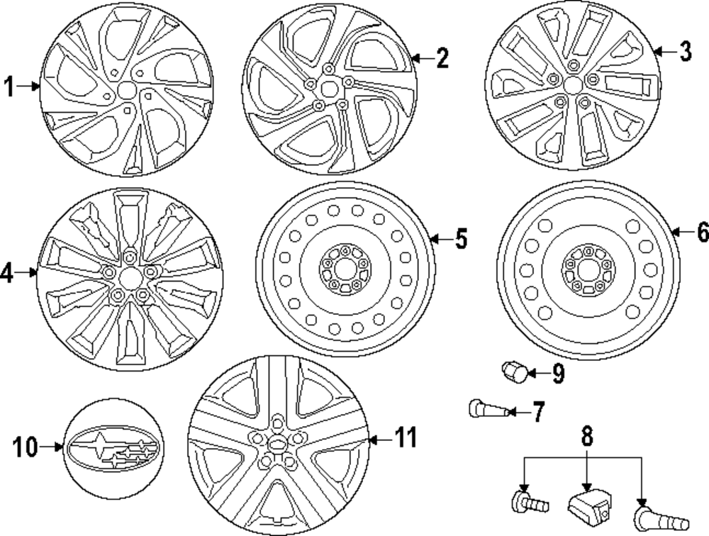 2023-2025 Subaru Outback Wheel, Alloy 28111AN20A | OEM Parts Online