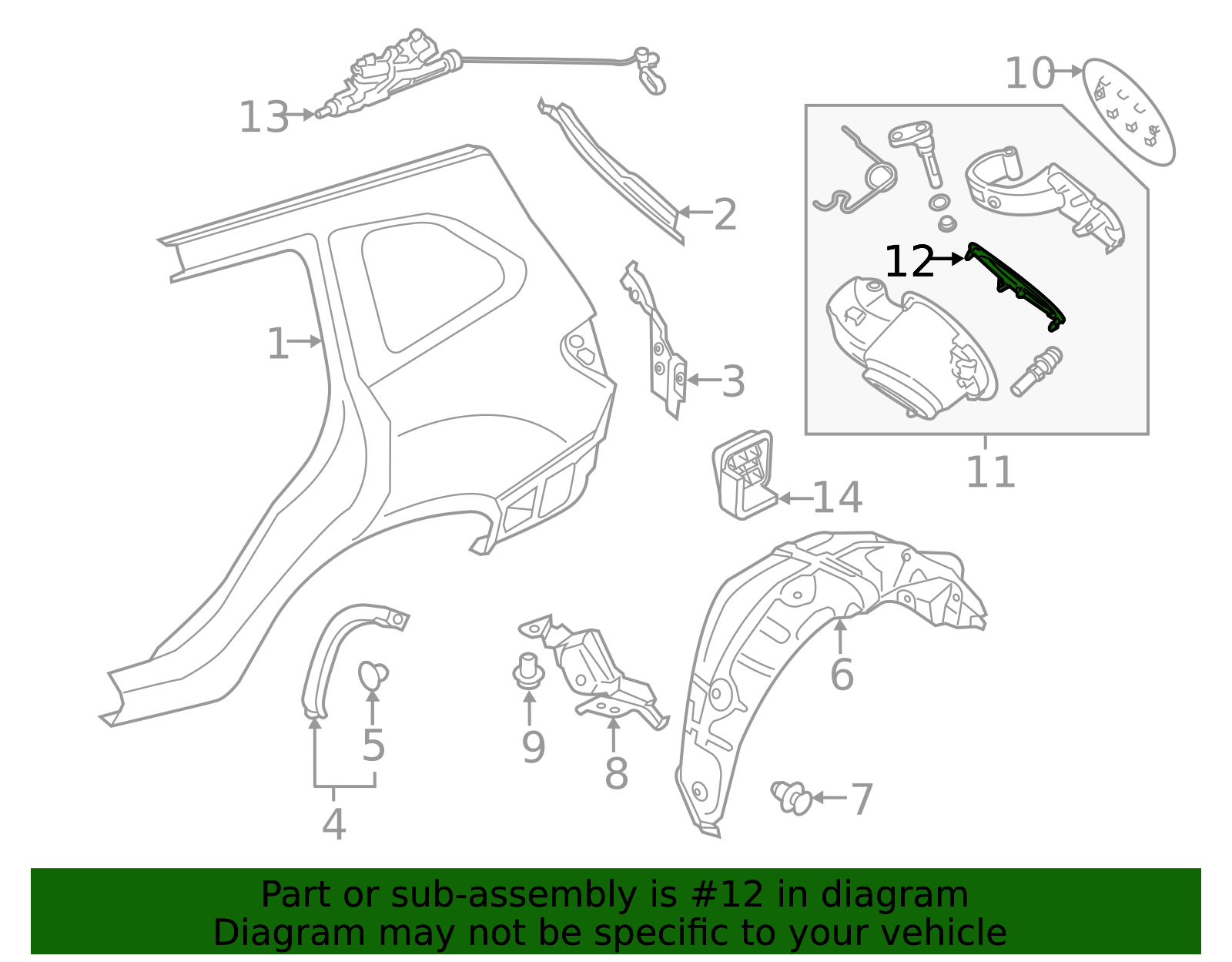2018-2025 Subaru Fuel Pocket Seal 51467AL030 | Subaru Parts Store