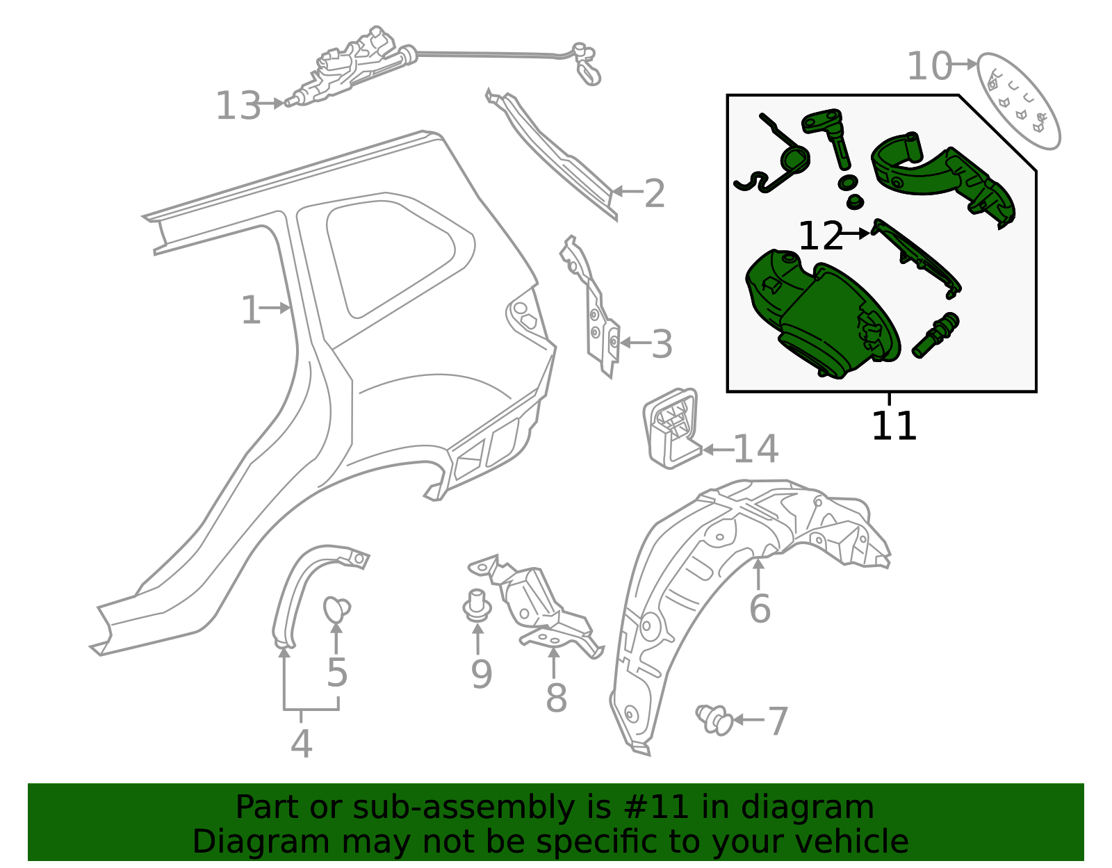 Fuel Pocket 51478SJ001 | Subaru Parts Store