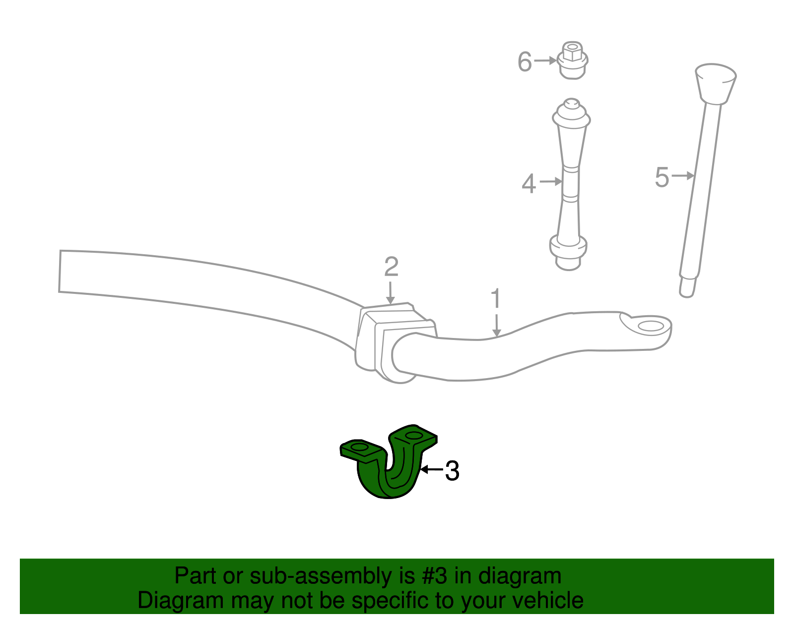 2006-2019 Ford | Stabilizer Bar Bracket | 6L2Z-5486-AA | Walls' Ford Parts