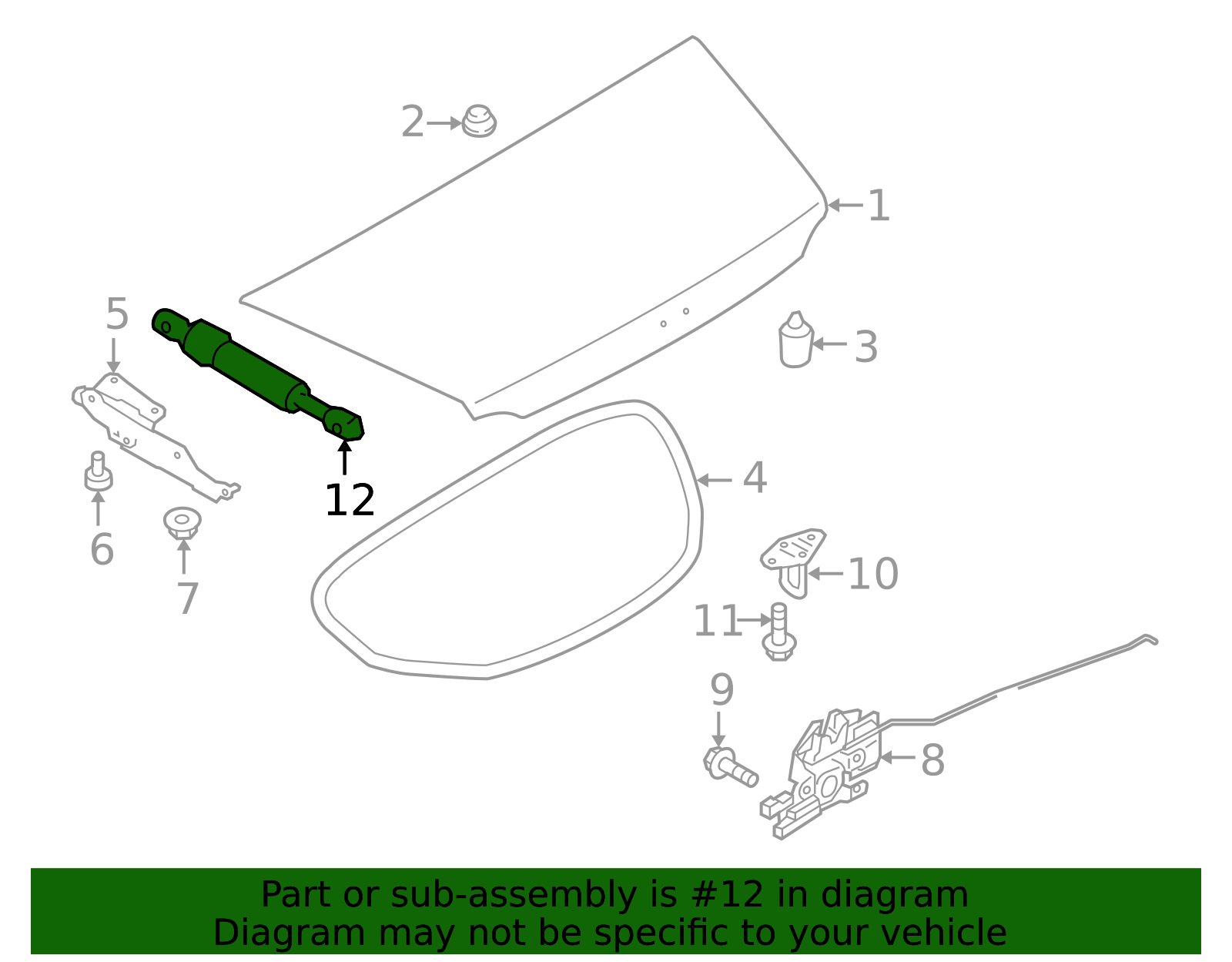 2016-2025 Mazda MX-5 Miata | Trunk Lid Lift Support | N243-56-930A ...