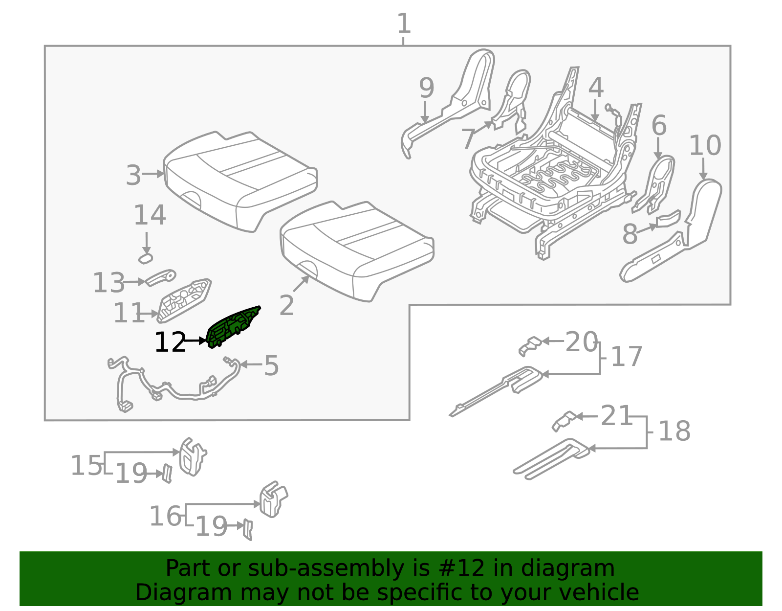 2021-2025 Kia Sorento Seat Trim Panel Bracket 89671-R5000 | TascaParts.com