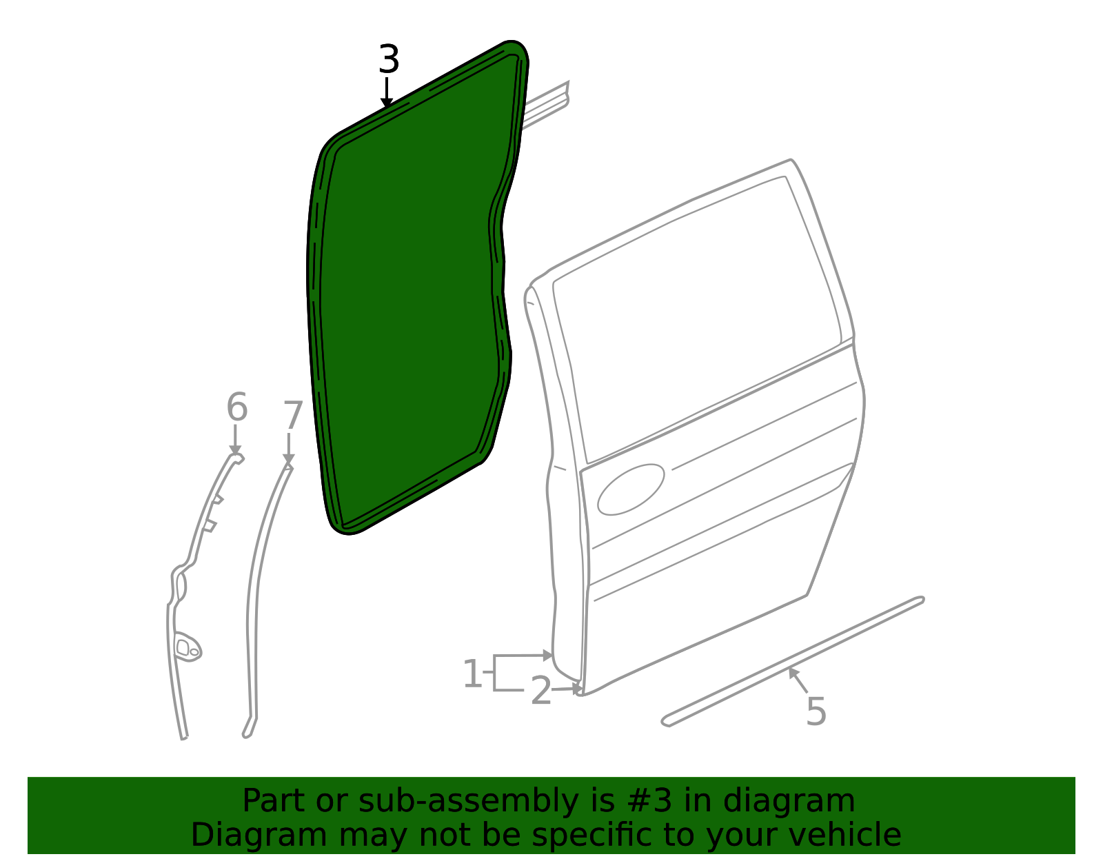 83110-4D001 - Weather-Strip On Body 2008-2014 Kia Sedona | Kia.Parts Store