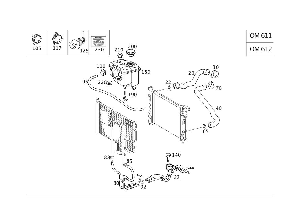 203-501-00-25 - 2003-2005 Mercedes-Benz C230 - Vent Tube | Buy Mercedes ...