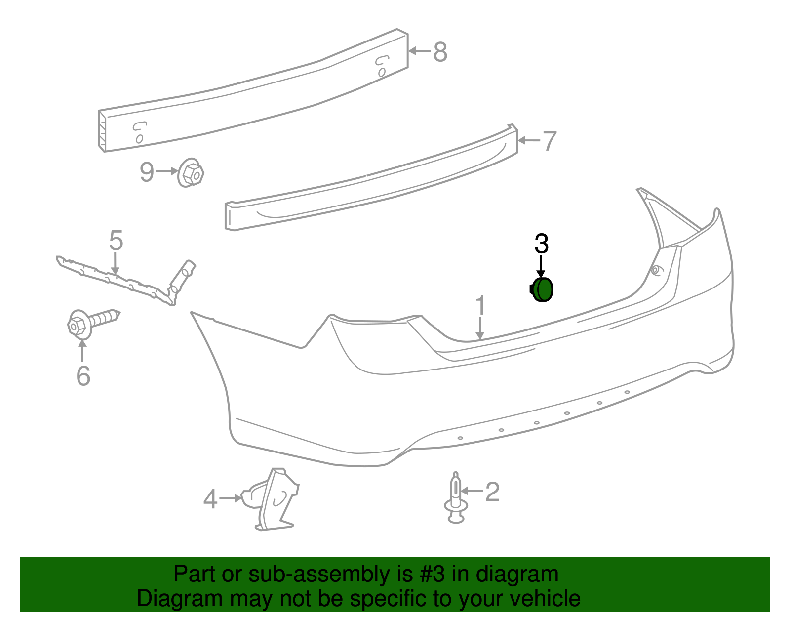 Genuine Toyota Bumper Cover Plate part# 52163-06911 for 2012-2014 ...
