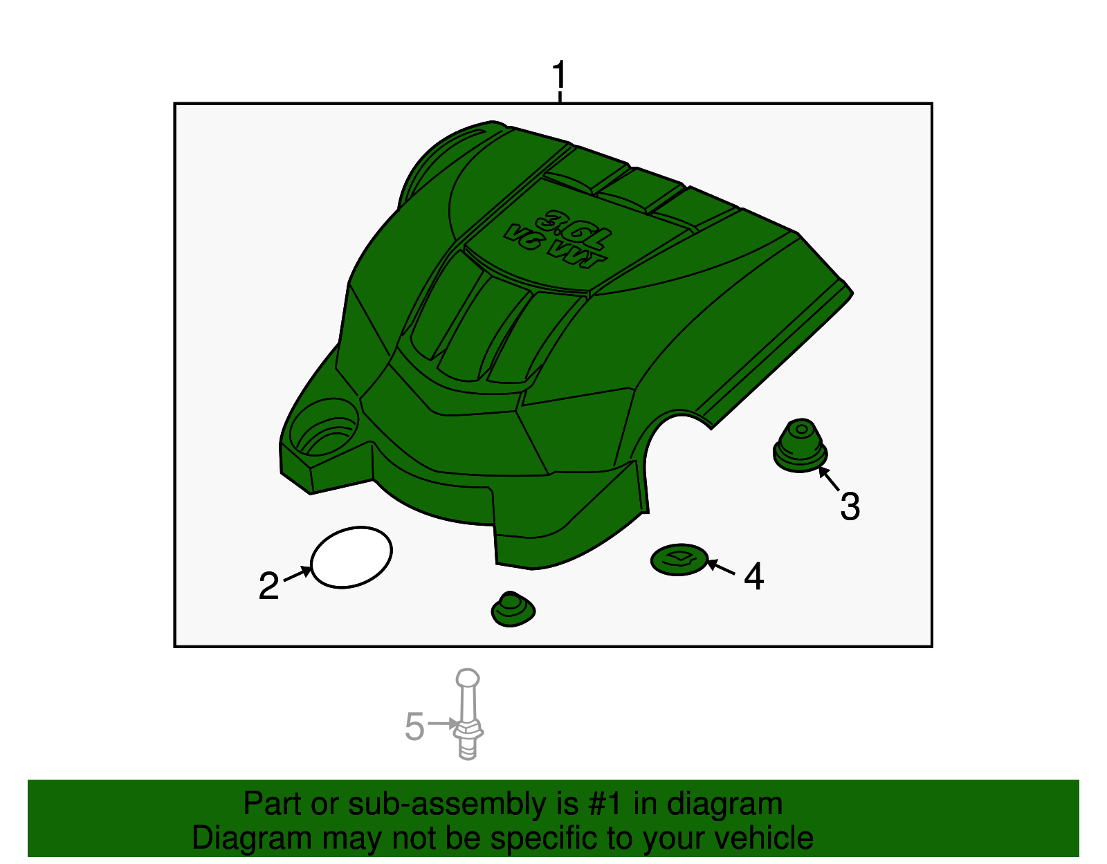 2008-2009 GM Engine Cover 12605043 | Capital Chevy Parts