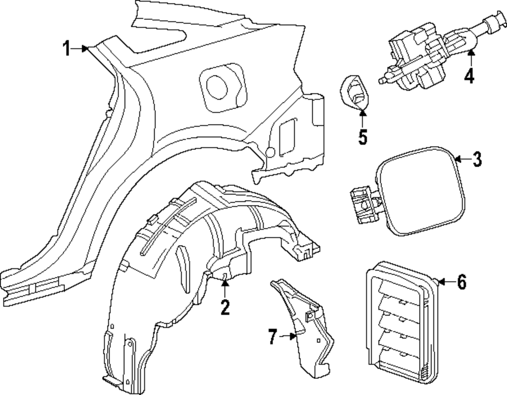 2023-2025 Toyota Crown Fuel Door 77350-30450 | Toyota Parts Center