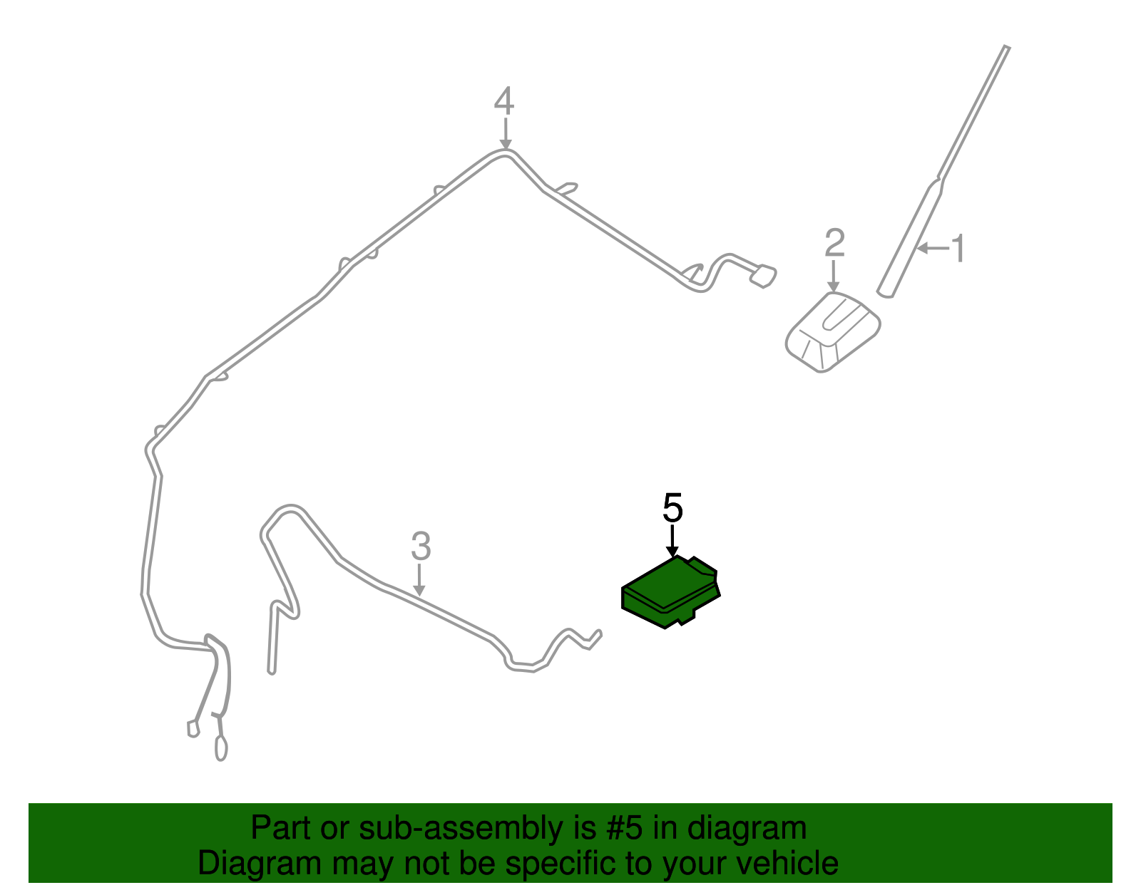2011-2015 Lincoln MKX | GPS Antenna | DA1Z-10E893-A | Walls' Ford Parts