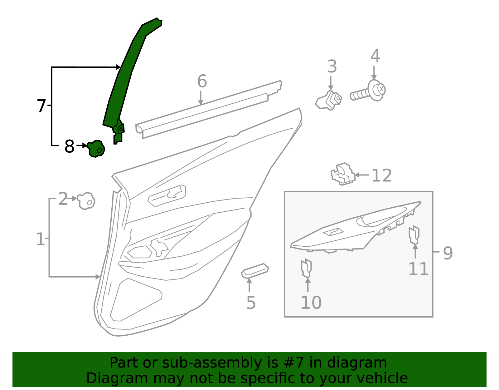 2020-2025 Toyota Corolla 2020-2024 Toyota Corolla - Frame Molding 67674 ...