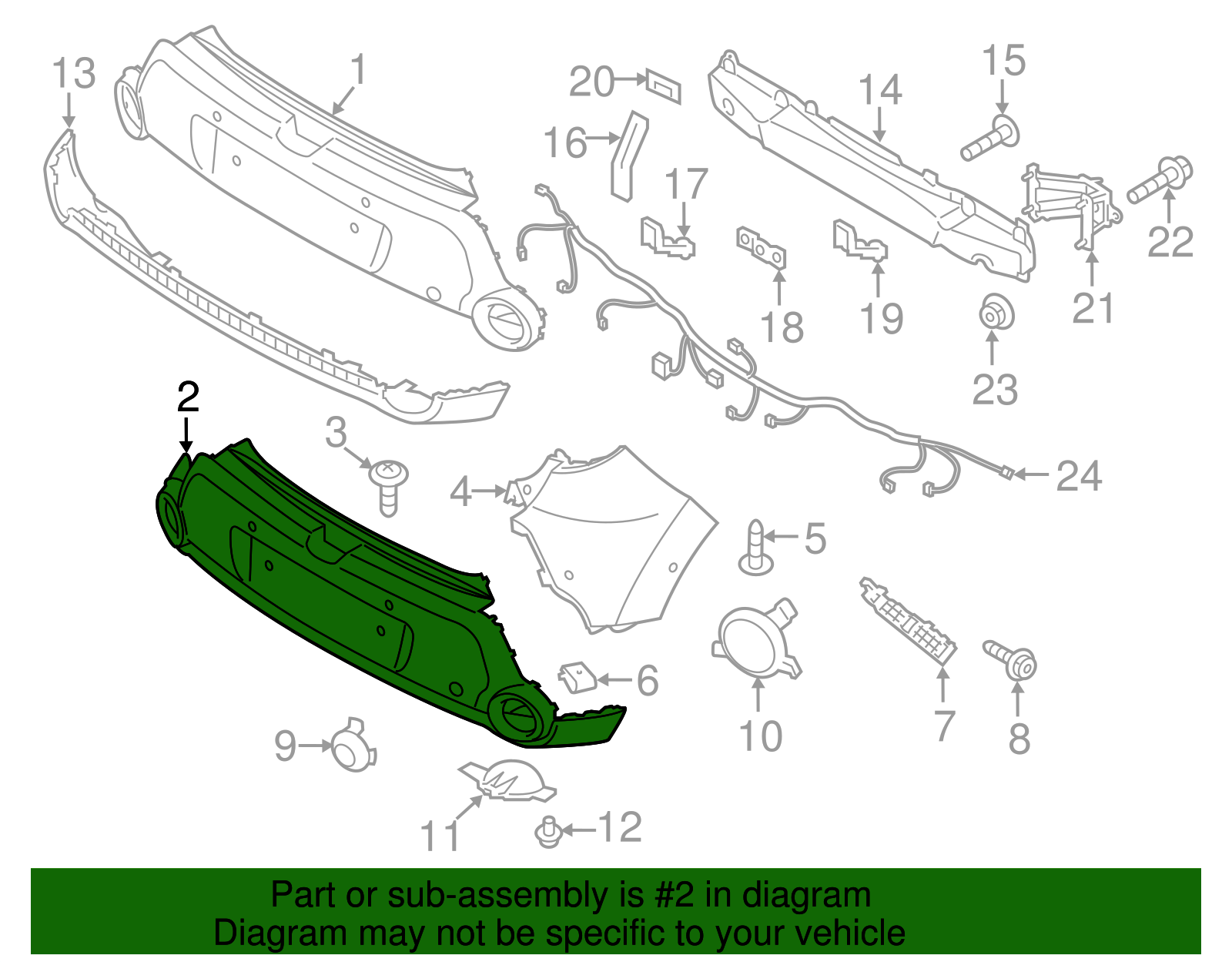 2014-2016 Kia Soul Bumper Cover 86611-B2020 | QuirkParts