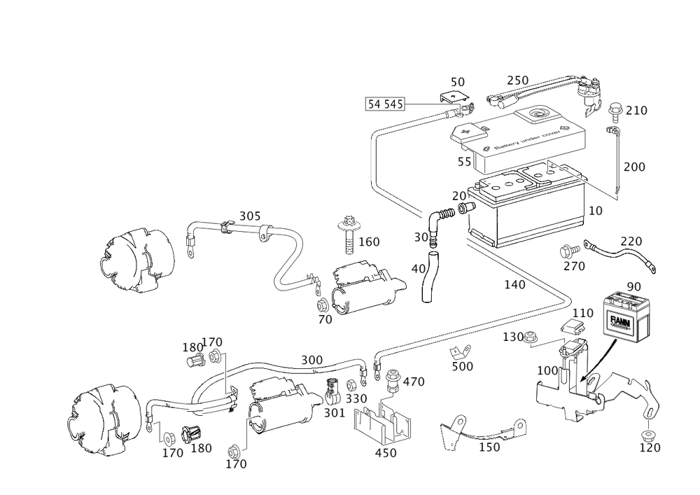 211-540-19-05 - Wiring Harness For 2005-2006 Mercedes-Benz E320 ...