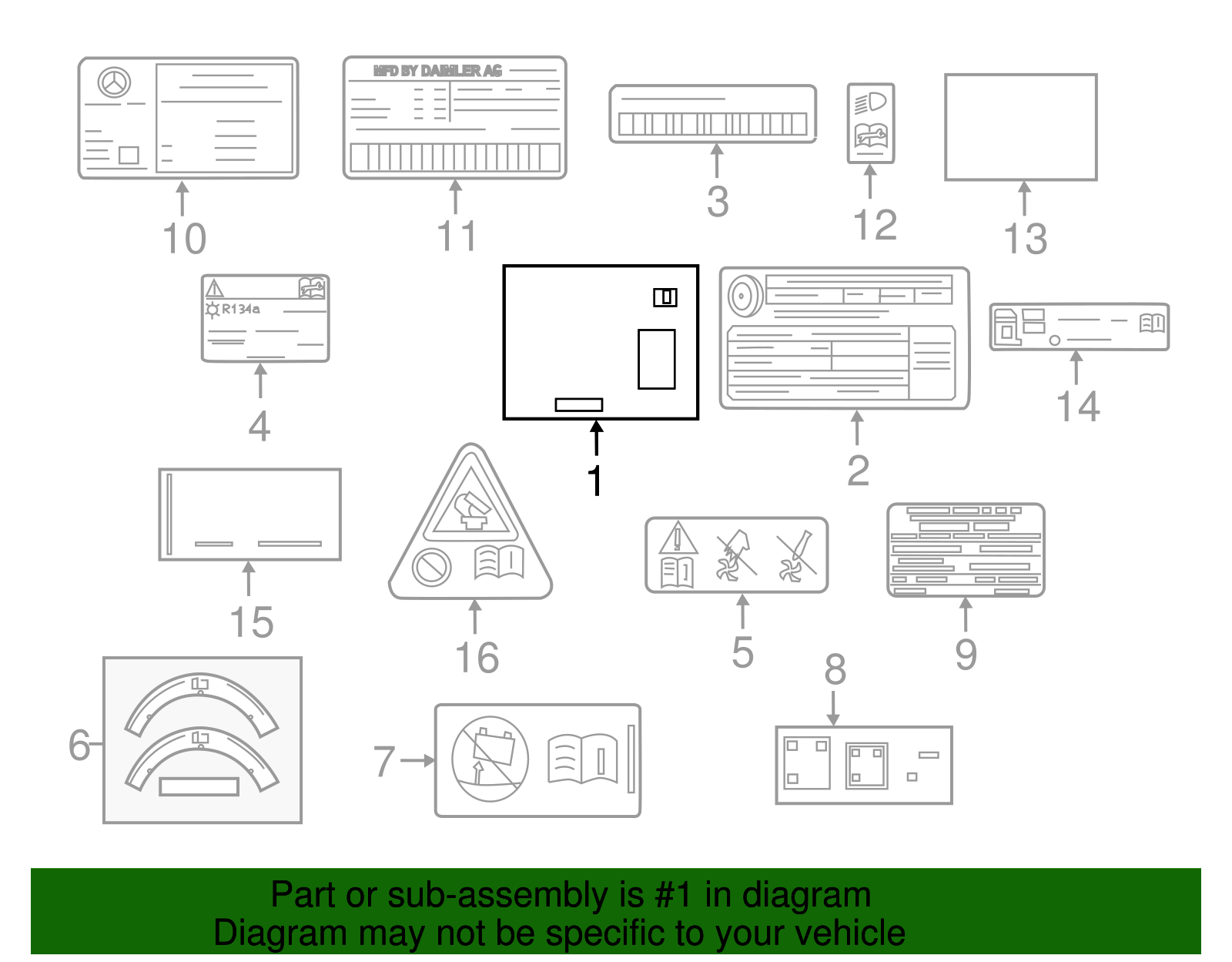 206-584-73-03 - Tire Info Label 2022-2025 Mercedes-Benz | Mercedes-Benz ...