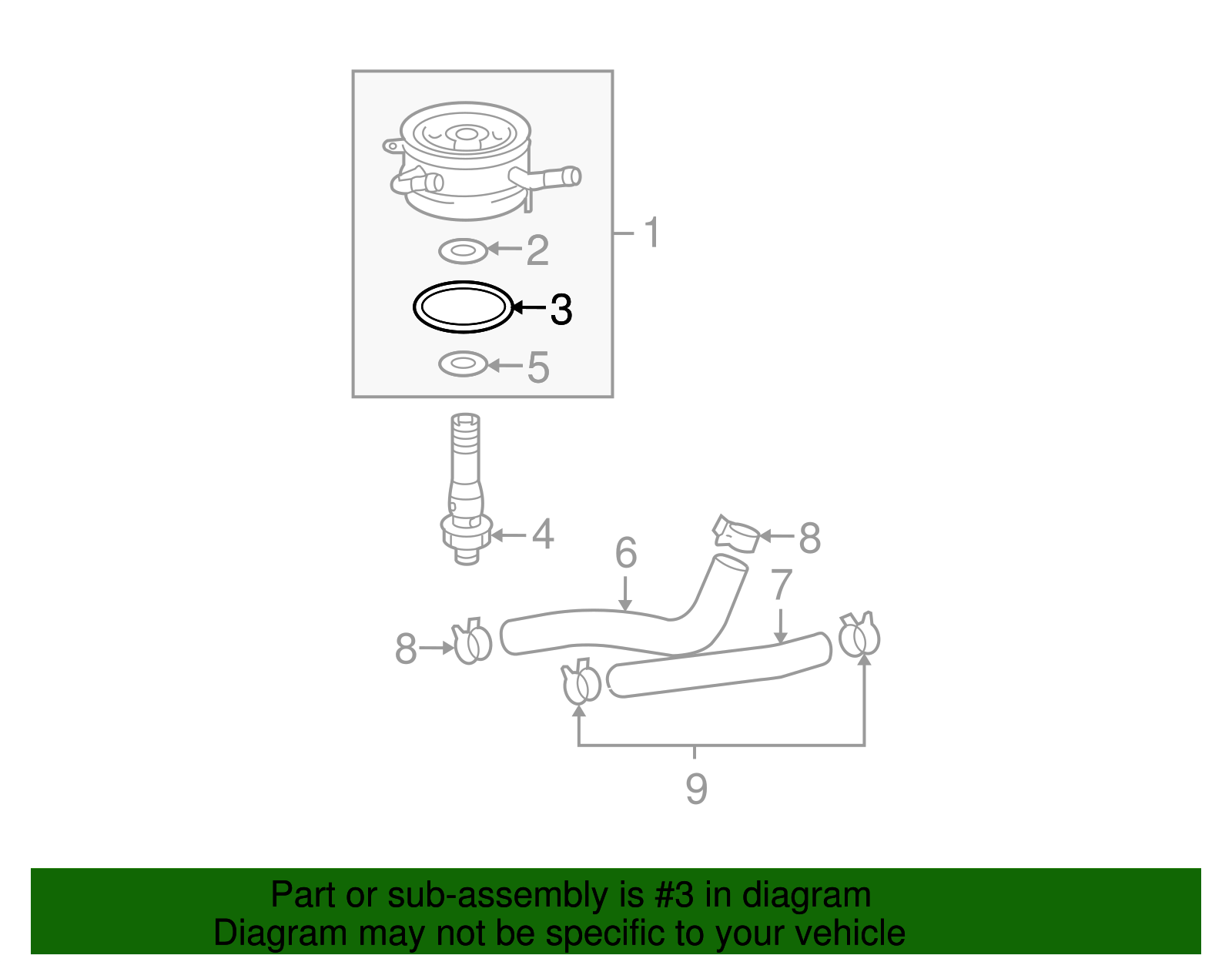 Genuine Toyota Engine Oil Cooler Gasket part# 90301-61004 for 1995-2004 ...