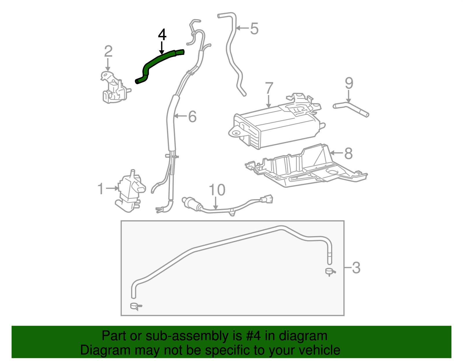 2011-2016 Toyota Sienna Vapor Hose 23826-0P130 | Olathe Toyota