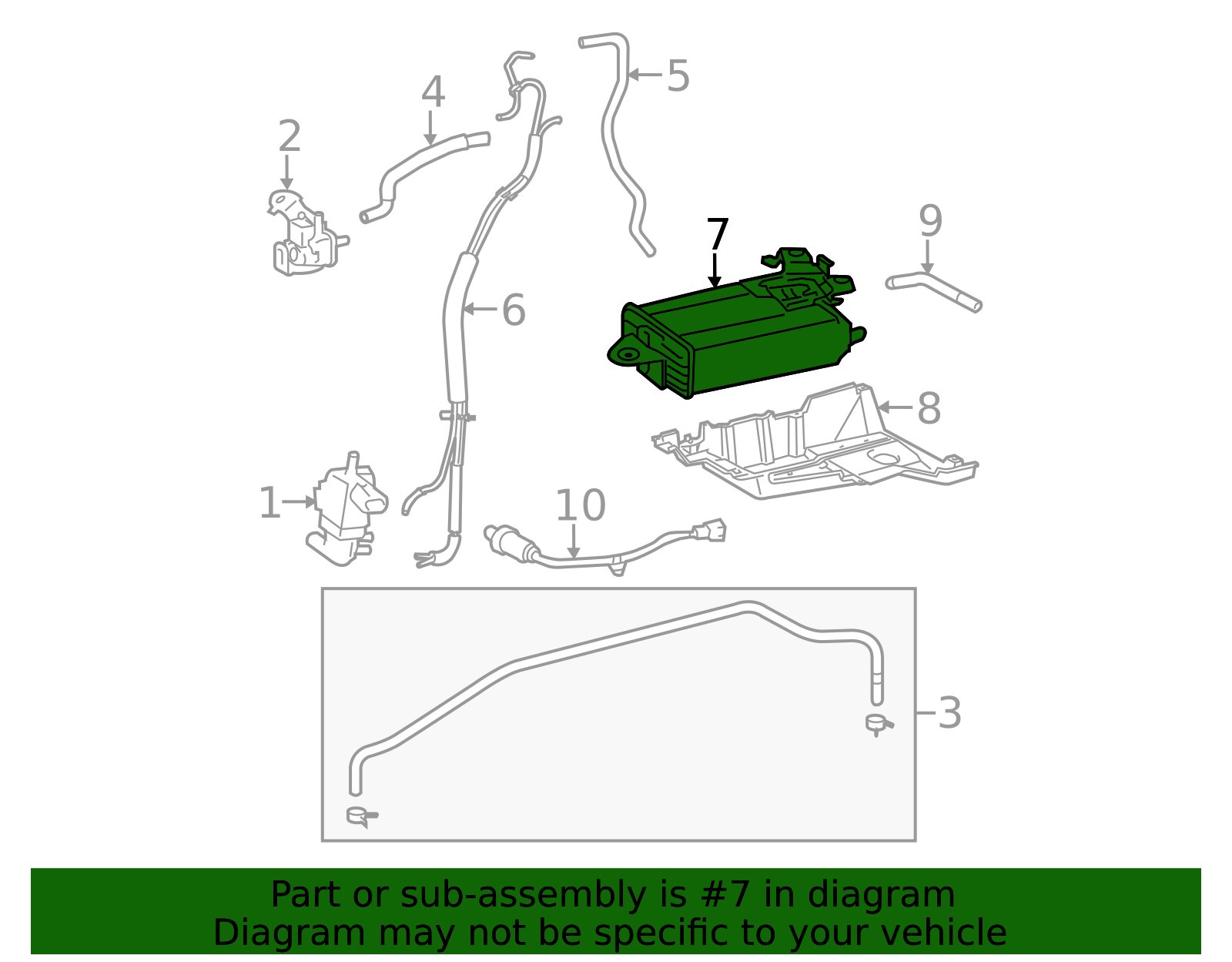 77740-08070 - Genuine Toyota Sienna Fuel Vapor/Charcoal Emissions ...